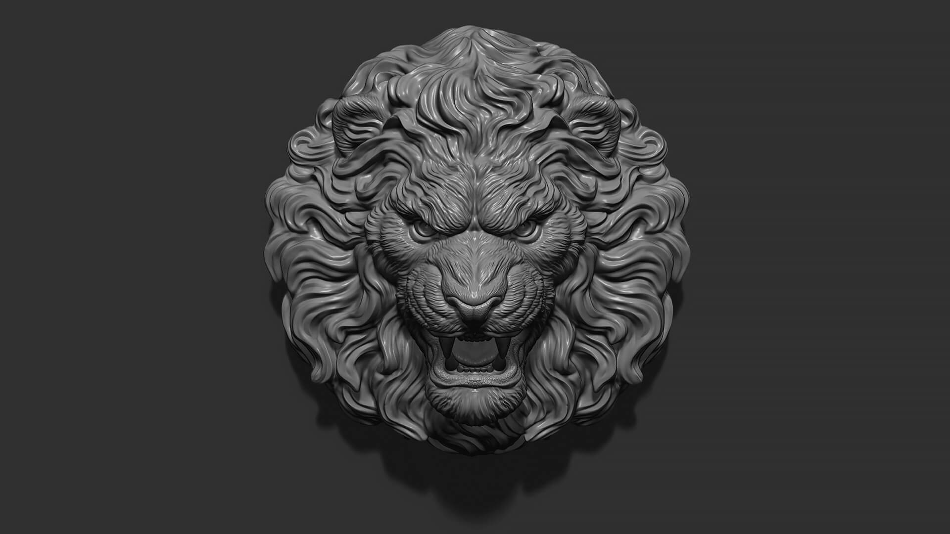 Lion Head Version 2 - 3D Model by guninnik81