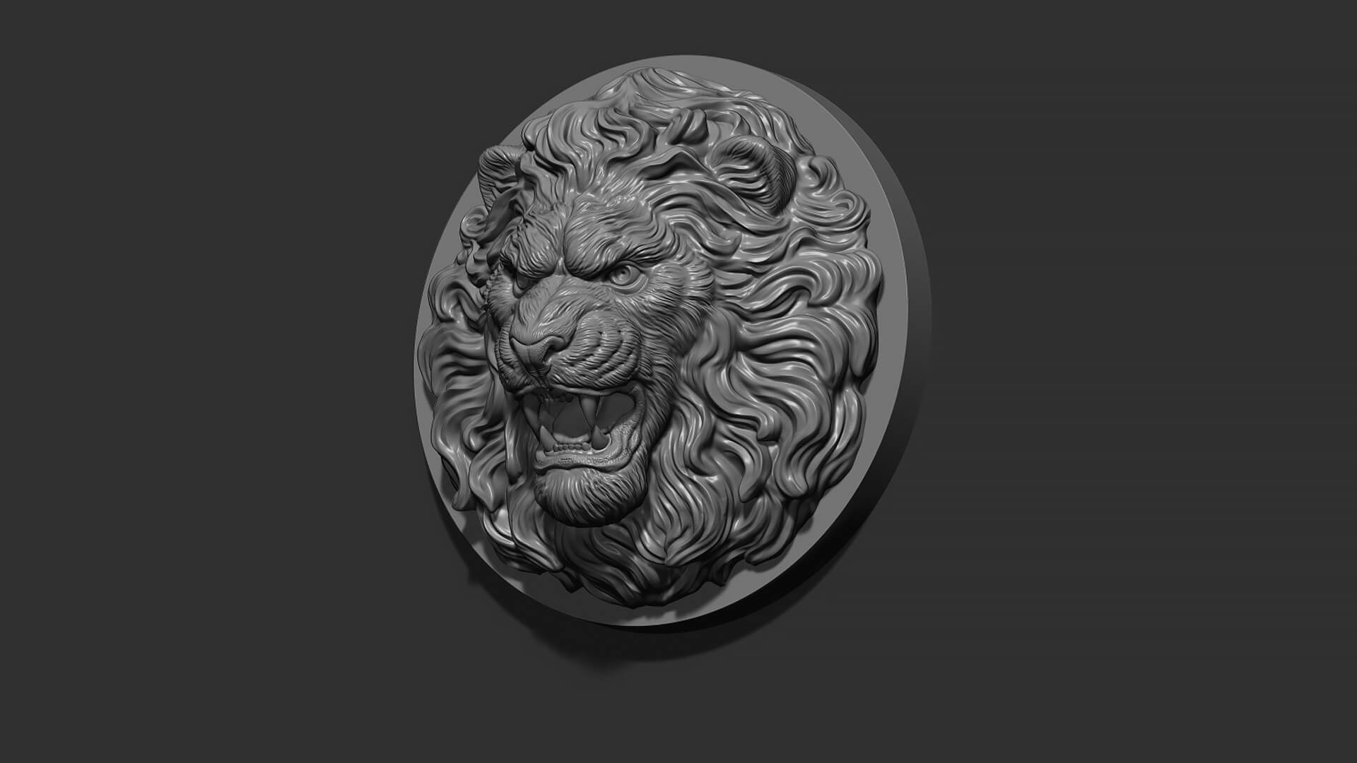 Lion Head Version 2 - 3D Model by guninnik81