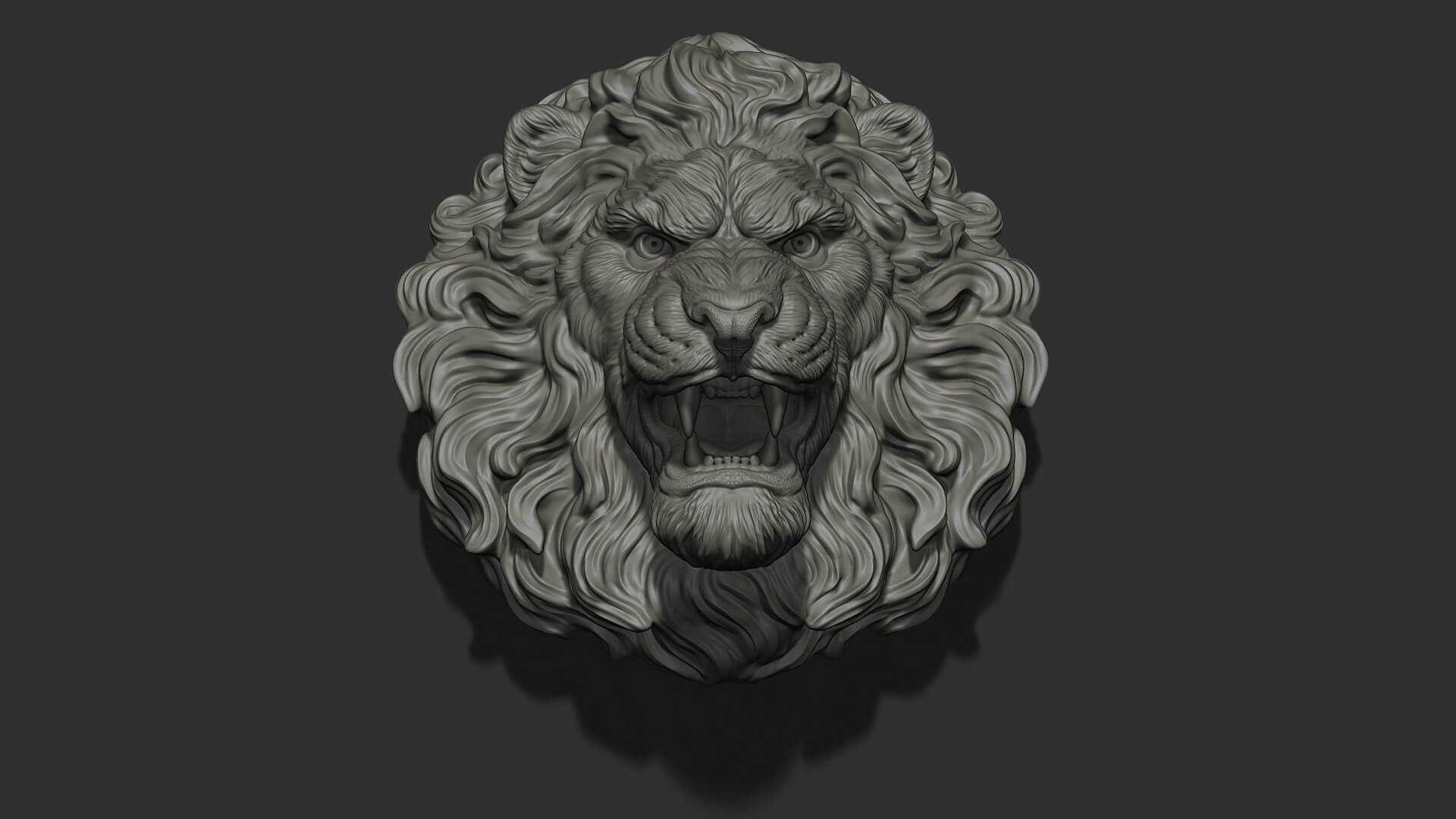 Lion Head Version 2 - 3D Model by guninnik81