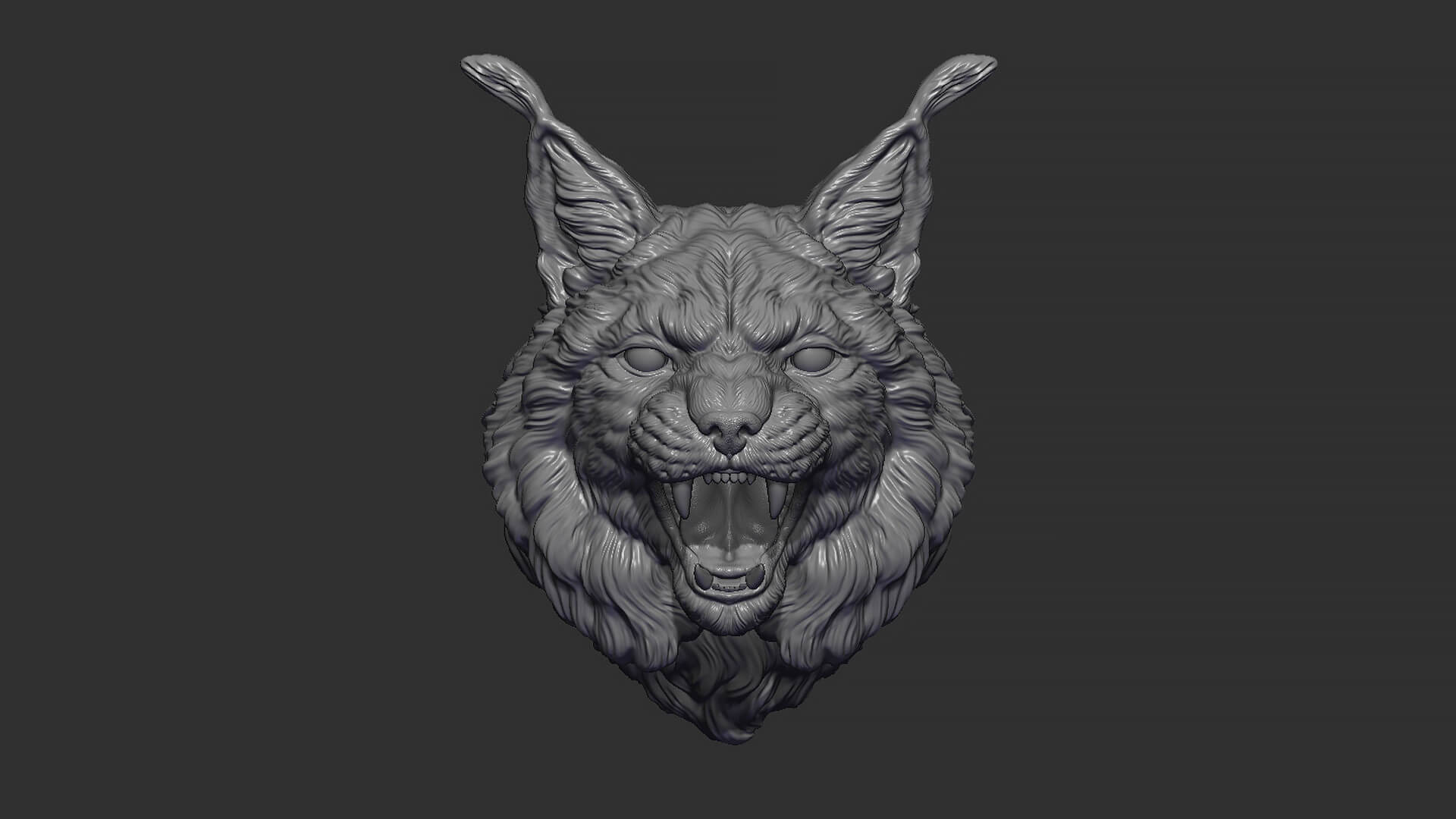 Lynx Head Angry - 3D Model by guninnik81