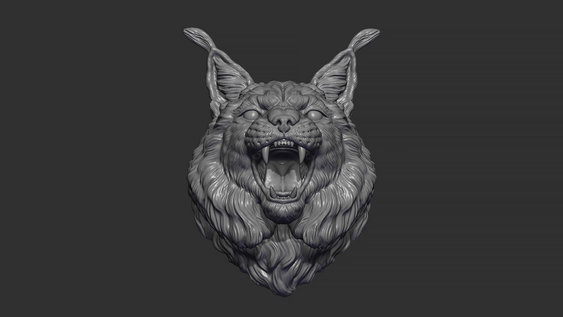 Lynx Head Angry - 3D Print Model by guninnik81