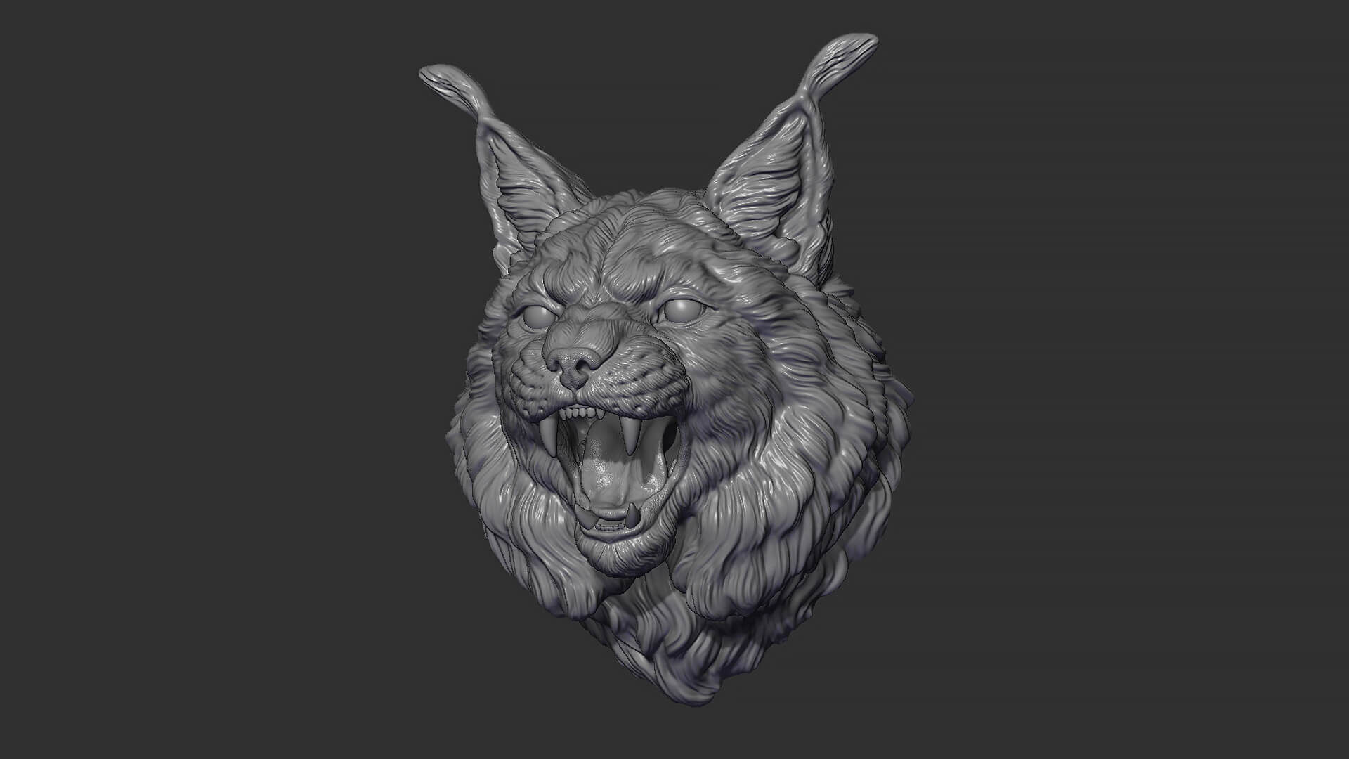 Lynx Head Angry - 3D Model by guninnik81