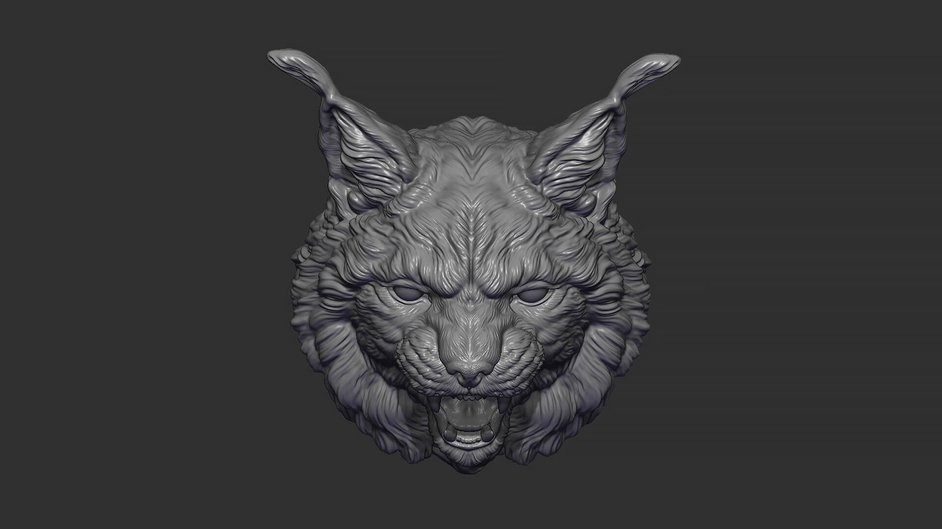 Lynx Head Angry - 3D Model by guninnik81