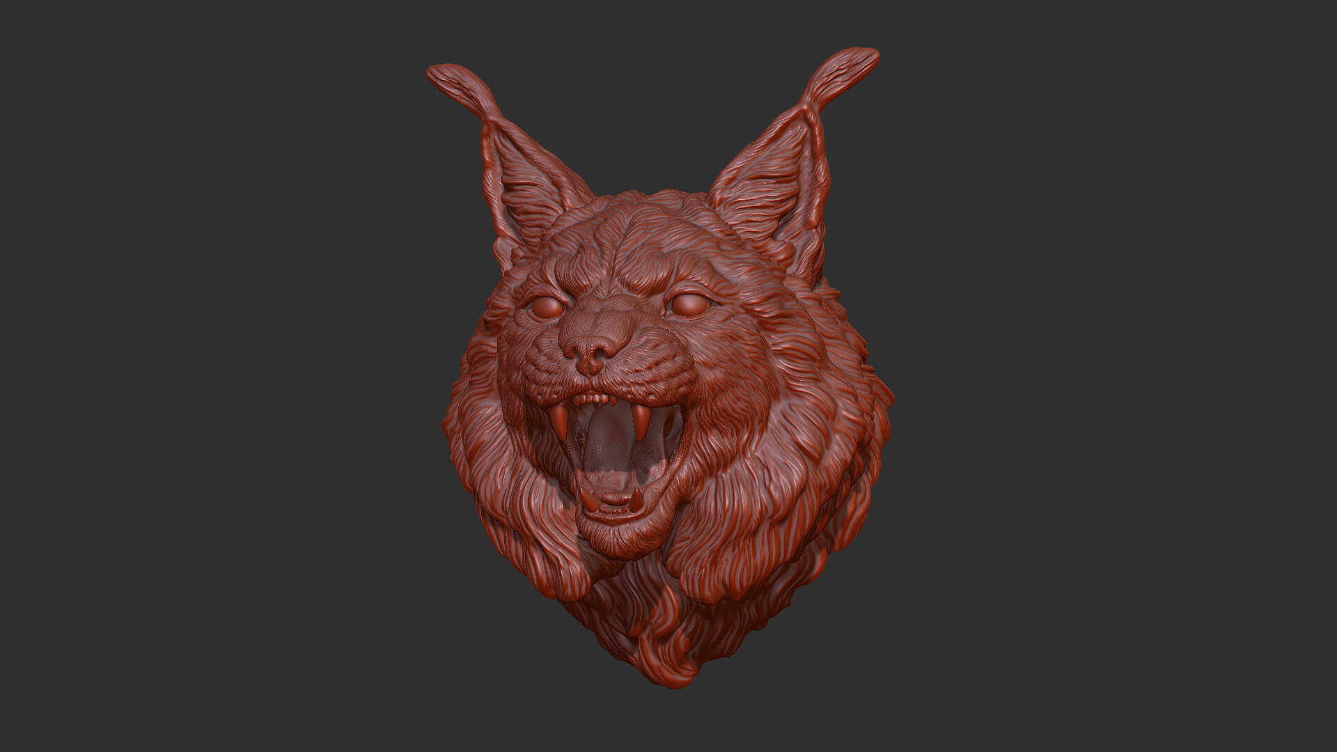Lynx Head Angry - 3D Model by guninnik81