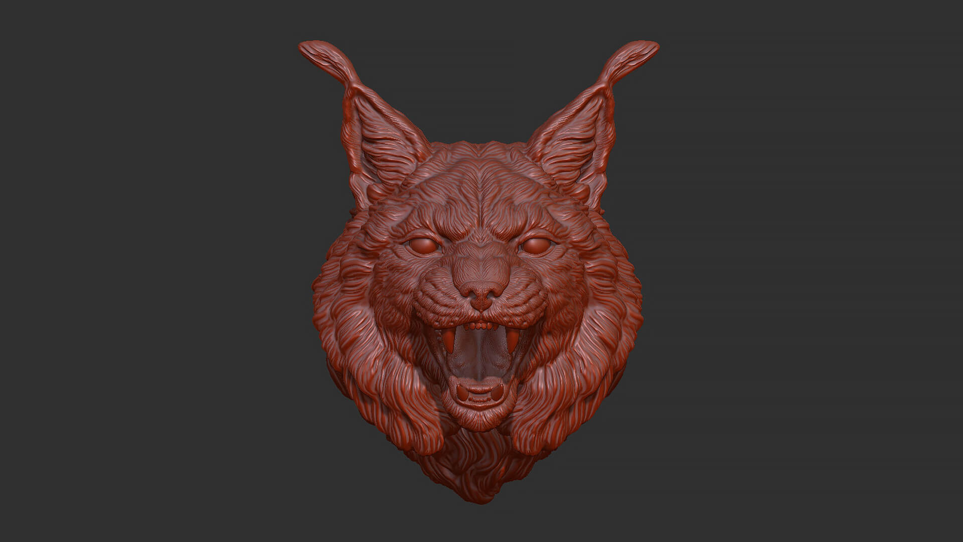 Lynx Head Angry - 3D Model by guninnik81