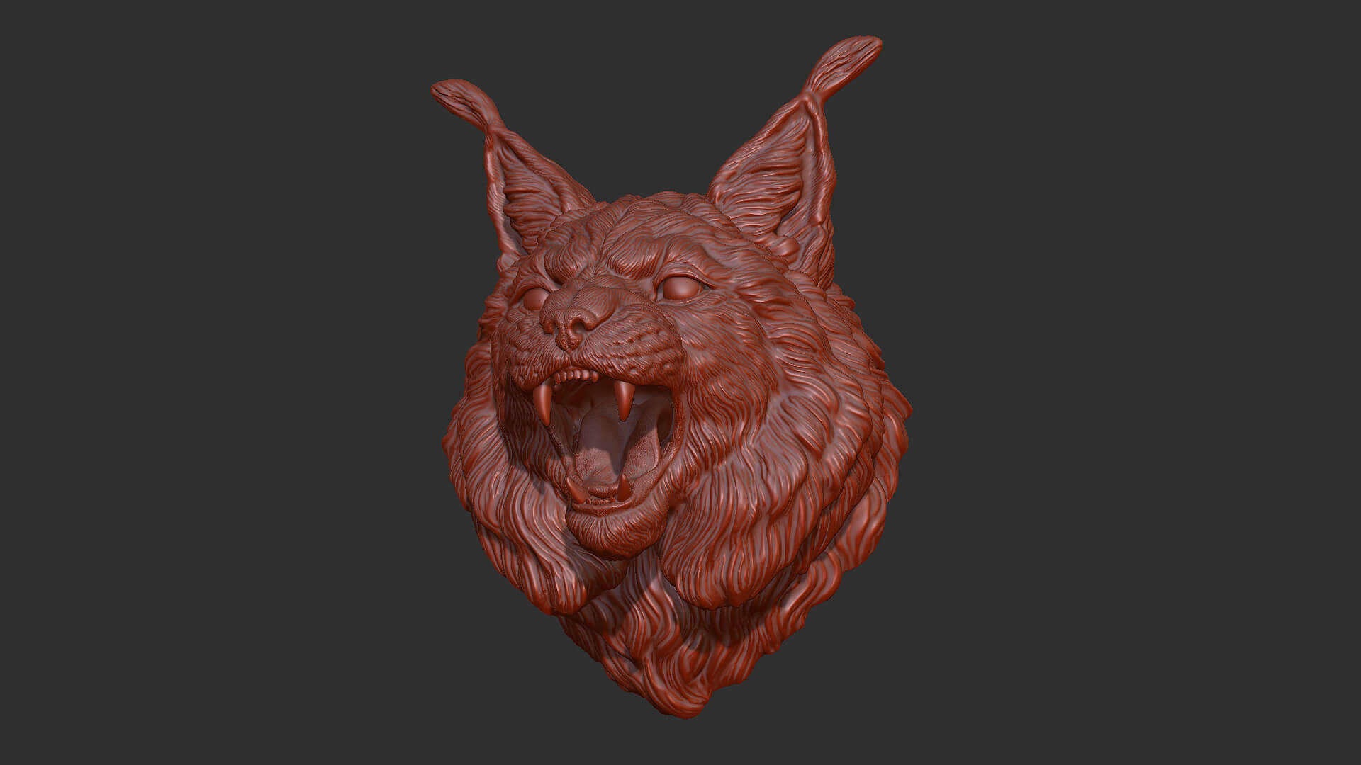 Lynx Head Angry - 3D Model by guninnik81