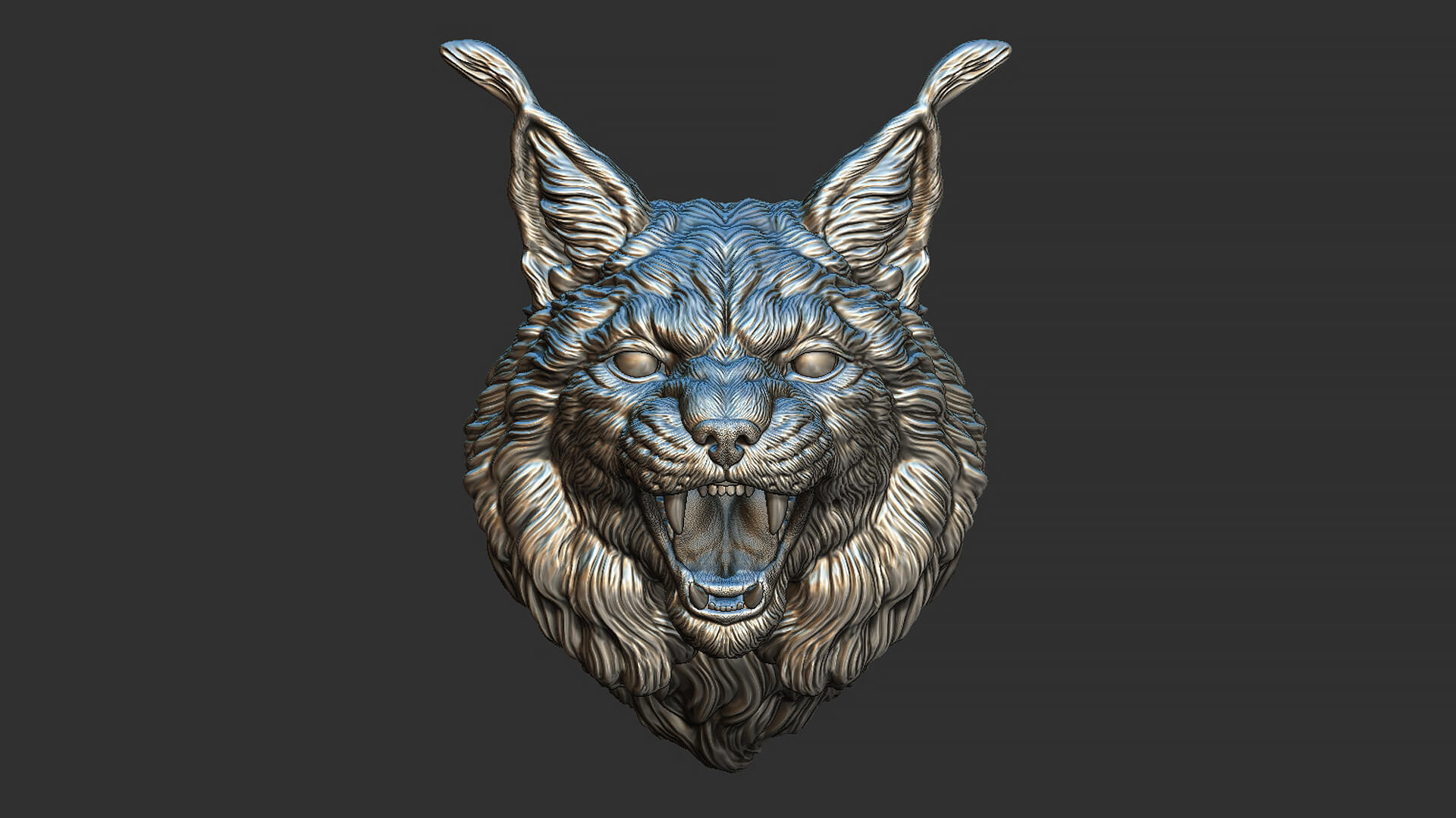 Lynx Head Angry - 3D Model by guninnik81