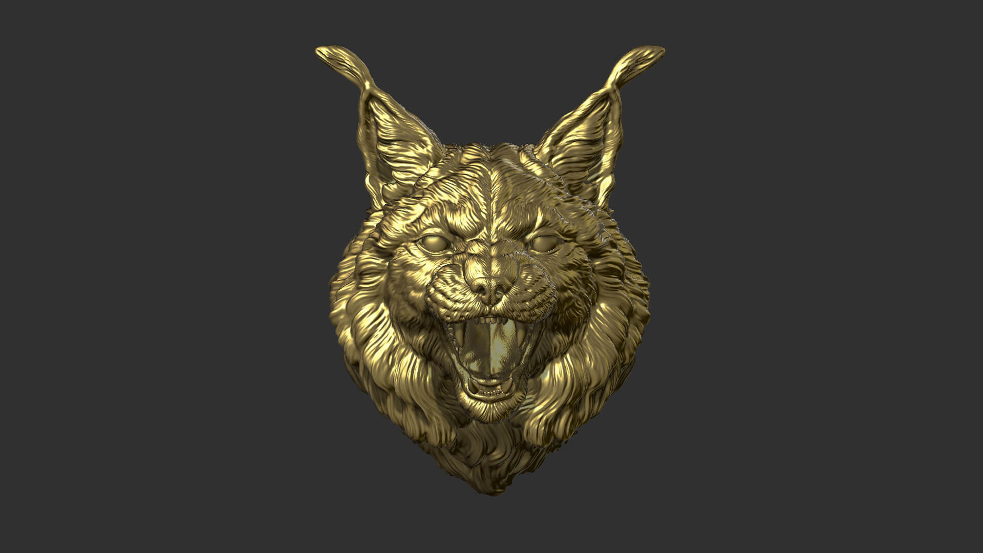 Lynx Head Angry - 3D Model by guninnik81