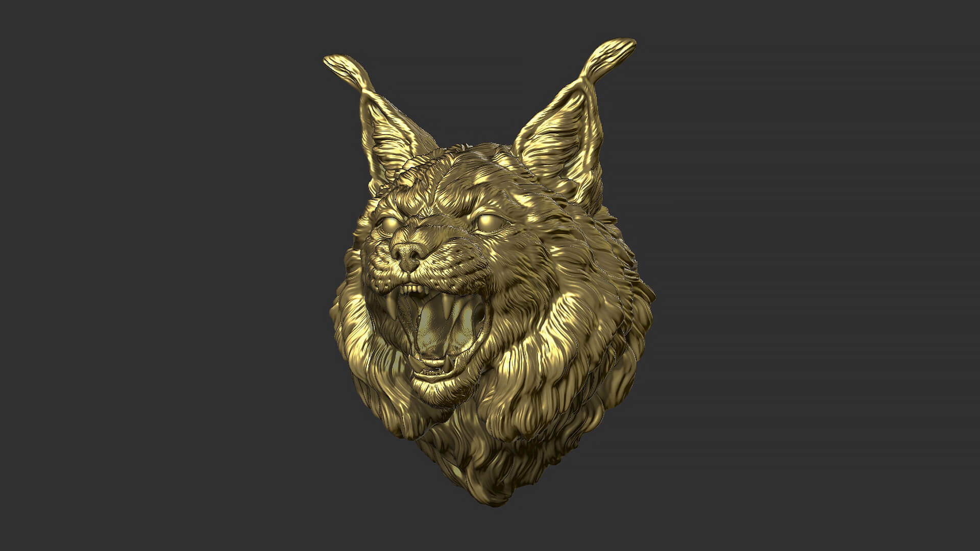 Lynx Head Angry - 3D Model by guninnik81