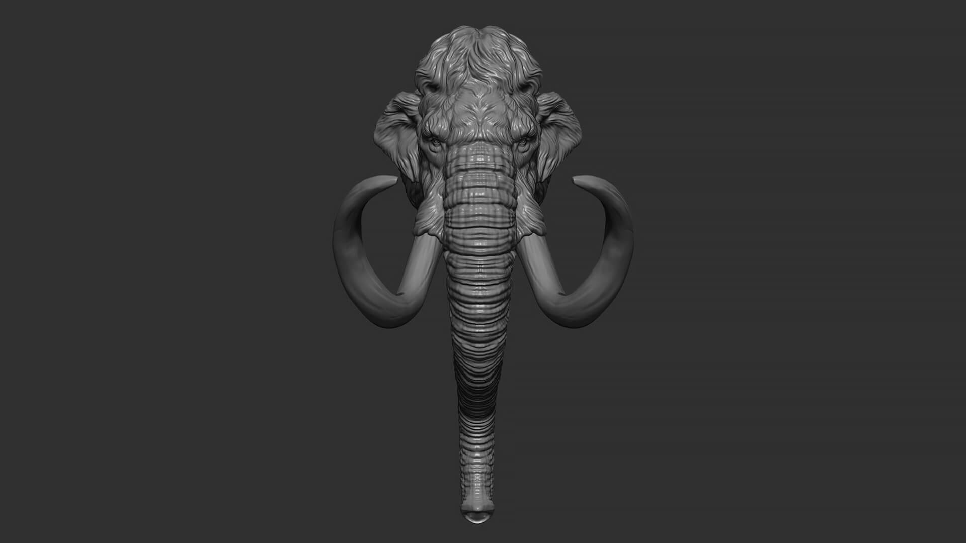 Mammoth Head - 3D Print Model by guninnik81