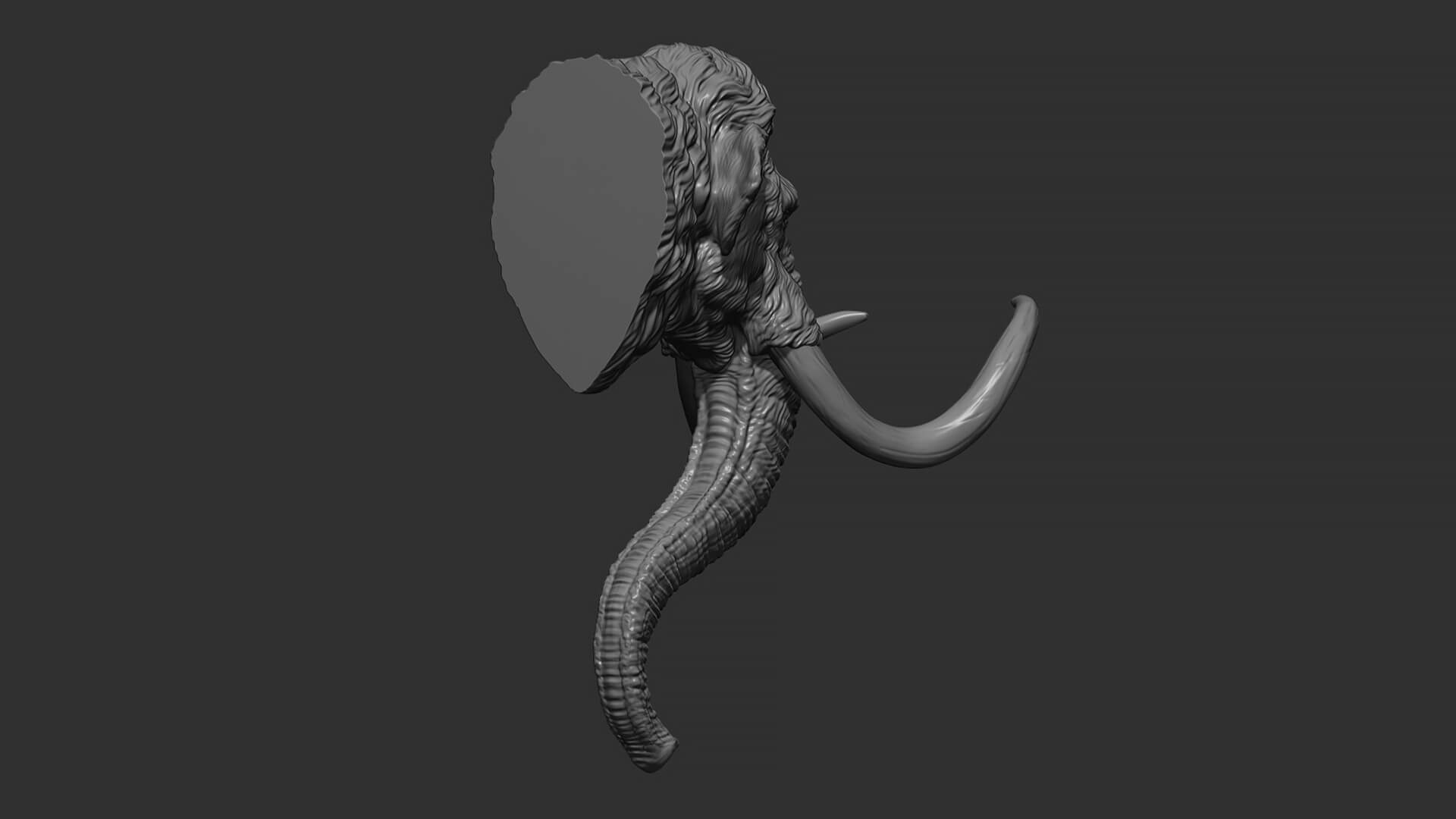 Mammoth Head - 3D Print Model by guninnik81