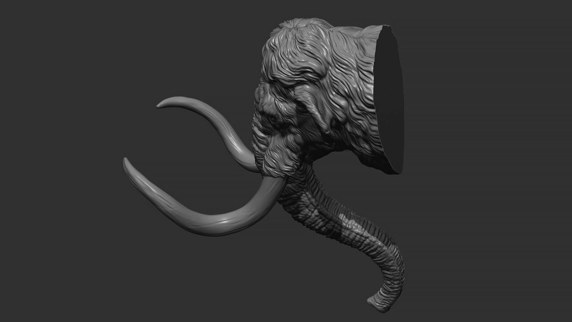 Mammoth Head - 3D Print Model by guninnik81