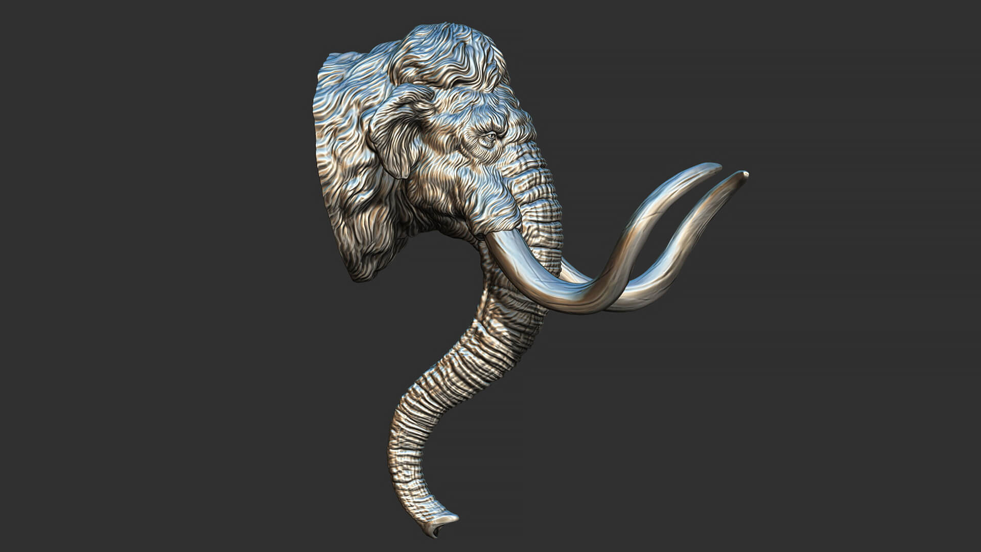 Mammoth Head - 3D Print Model by guninnik81