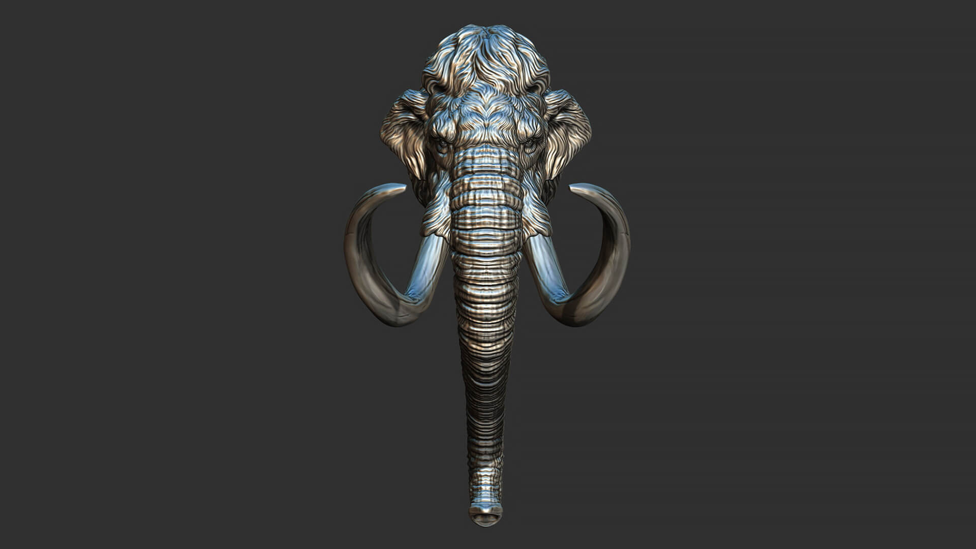 Mammoth Head - 3D Print Model by guninnik81