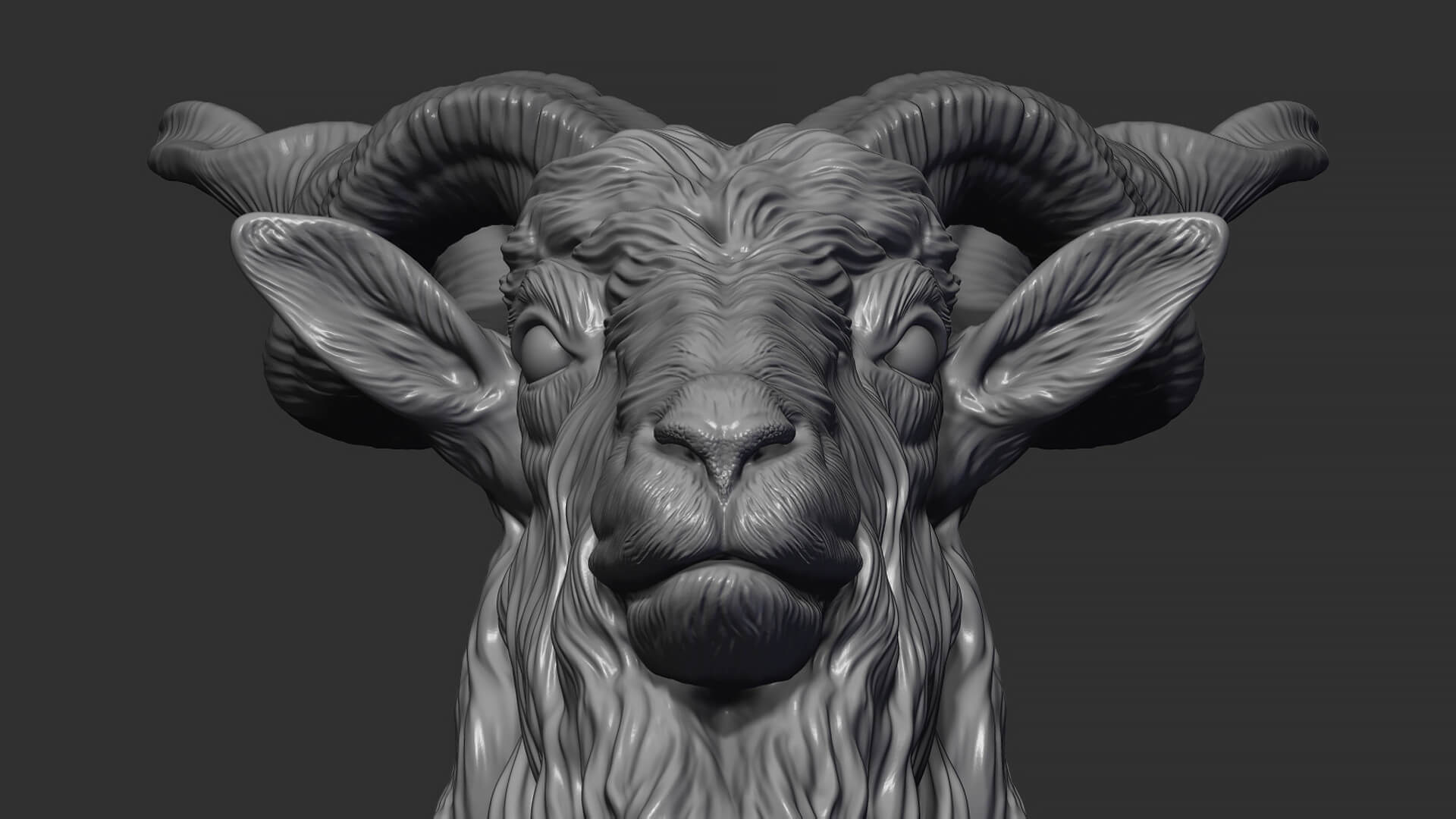 Markhor Goat Head - 3D Model by guninnik81