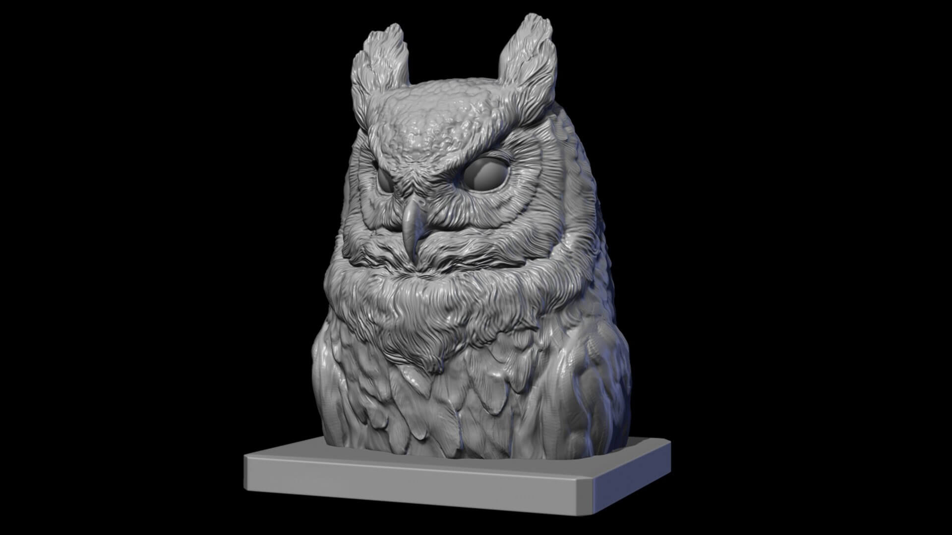 Owl Head - 3D Model by guninnik81