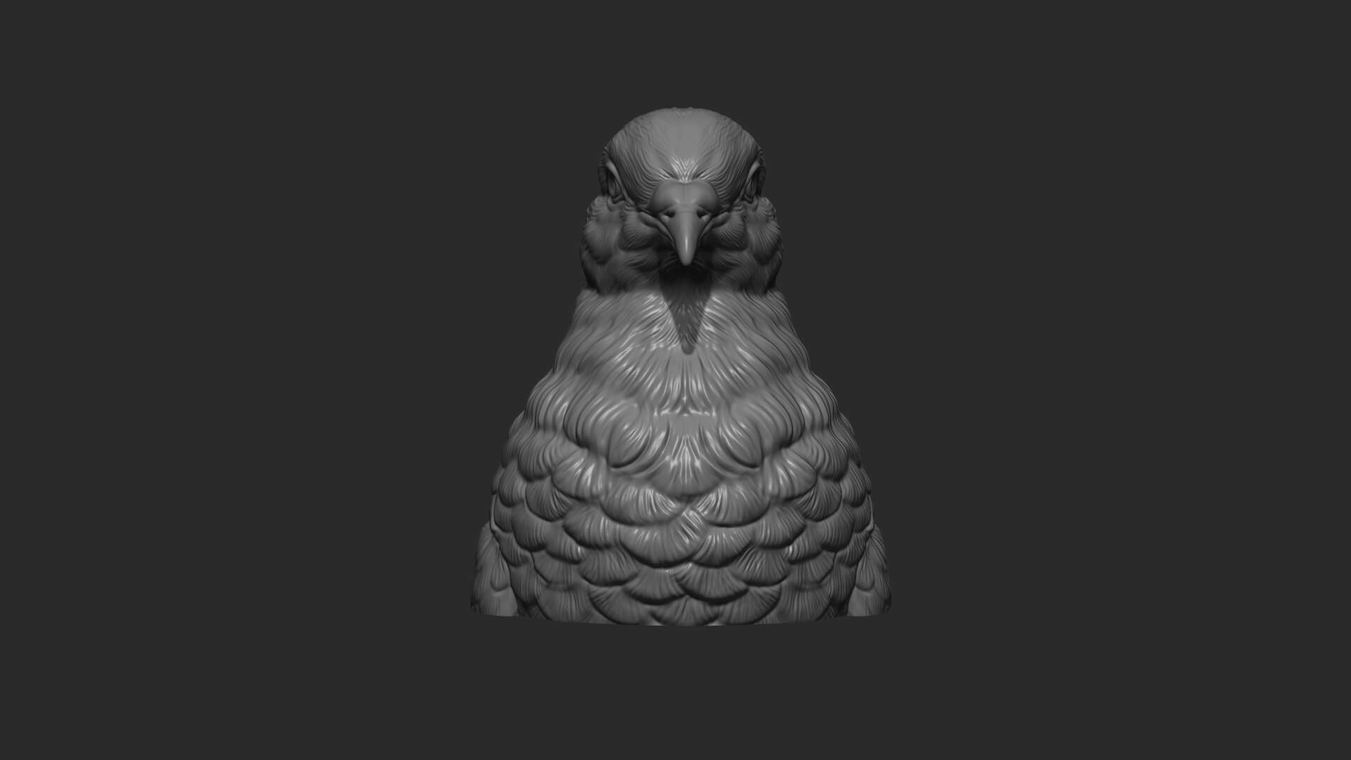Pigeon Bust Bird - 3D Model by guninnik81