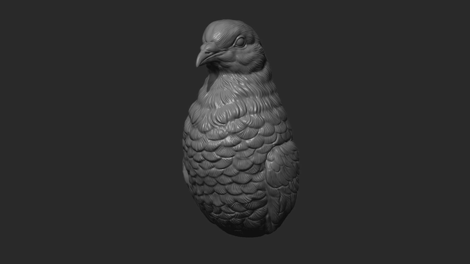 Pigeon Bust Bird - 3D Model by guninnik81