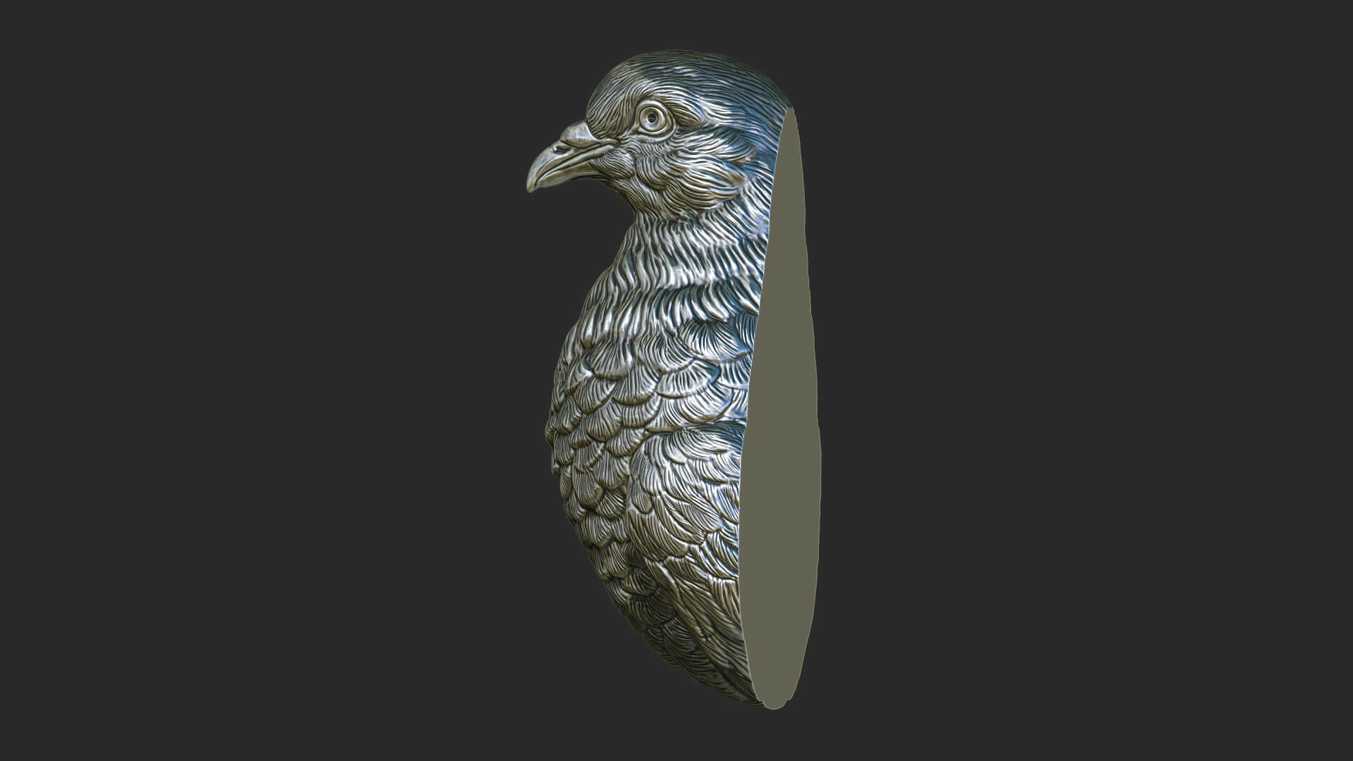 Pigeon Bust Bird - 3D Model by guninnik81