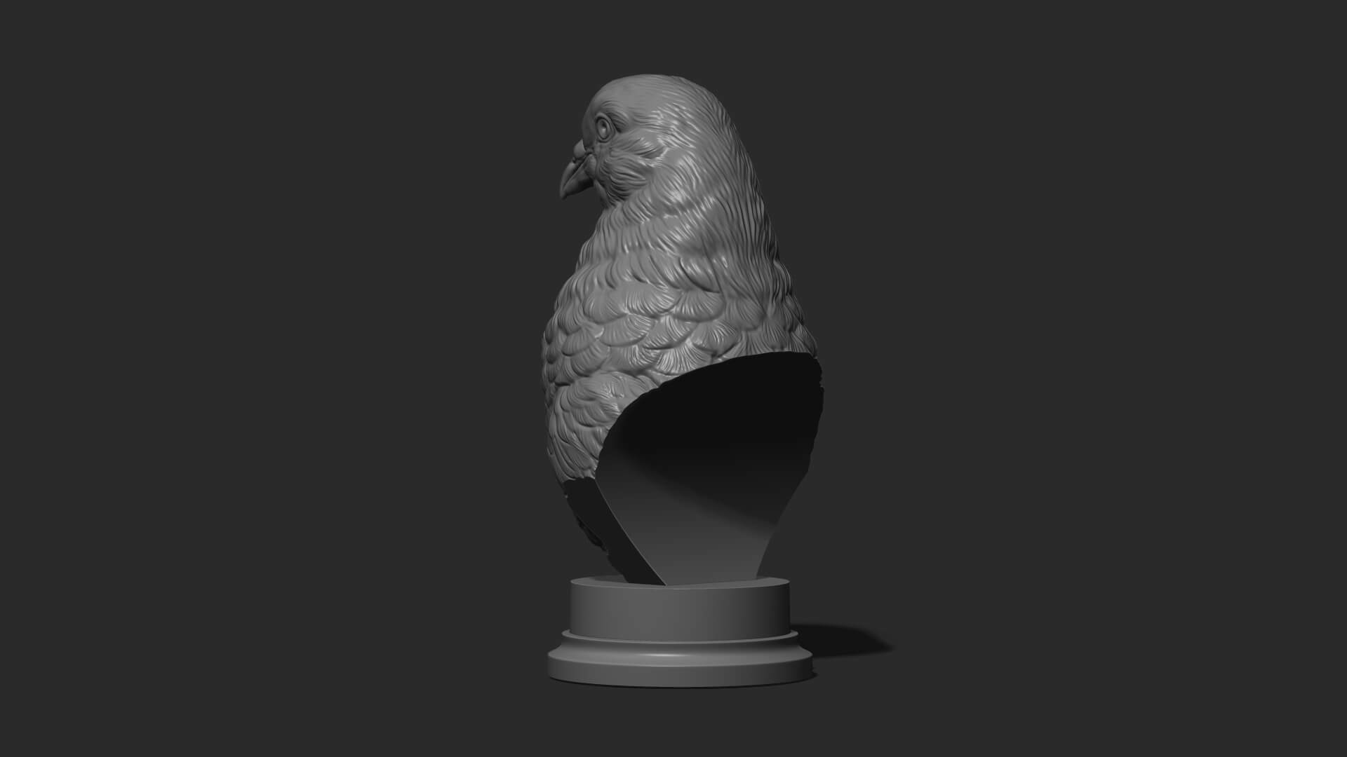 Pigeon Bust Bird - 3D Model by guninnik81