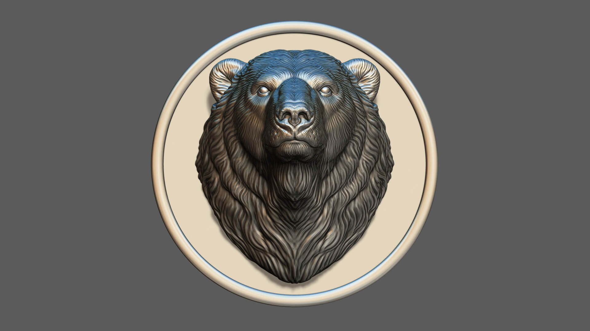 Polar Bear Bust - 3D Model by guninnik81