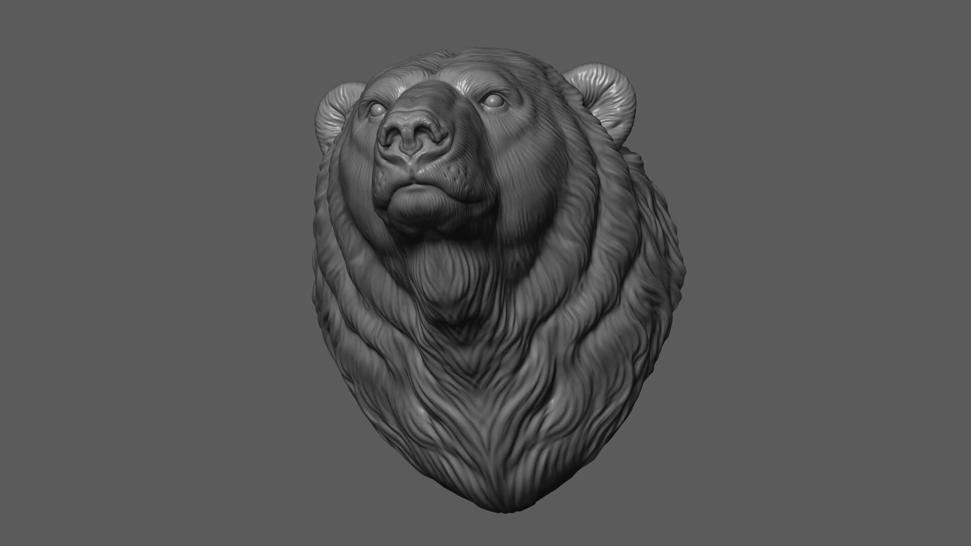 Polar Bear Bust - 3D Model by guninnik81