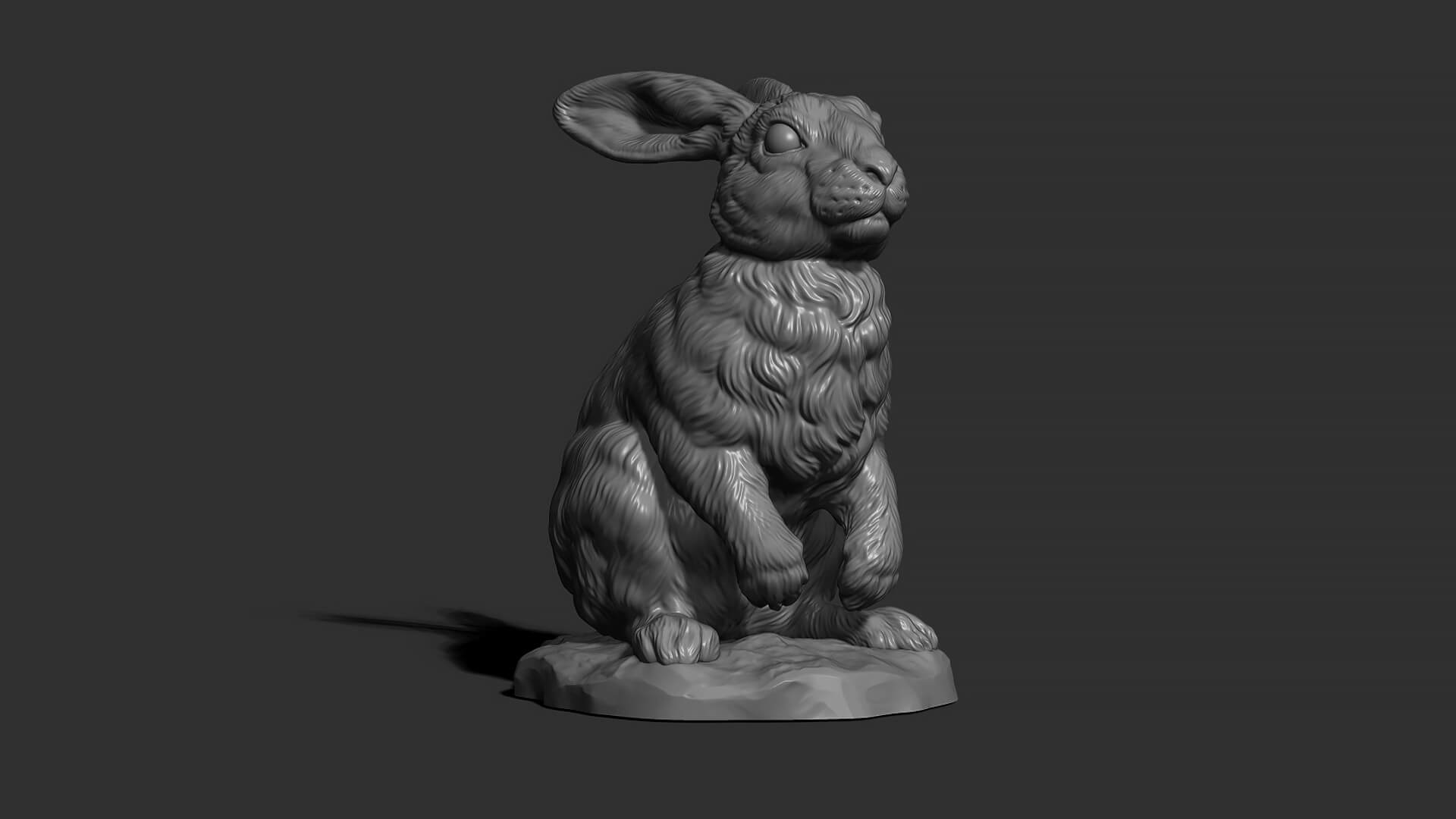 Rabbit Sitting - 3D Model by guninnik81