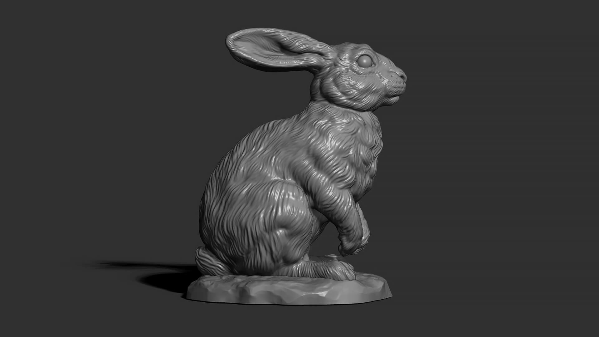 Rabbit Sitting - 3D Model by guninnik81
