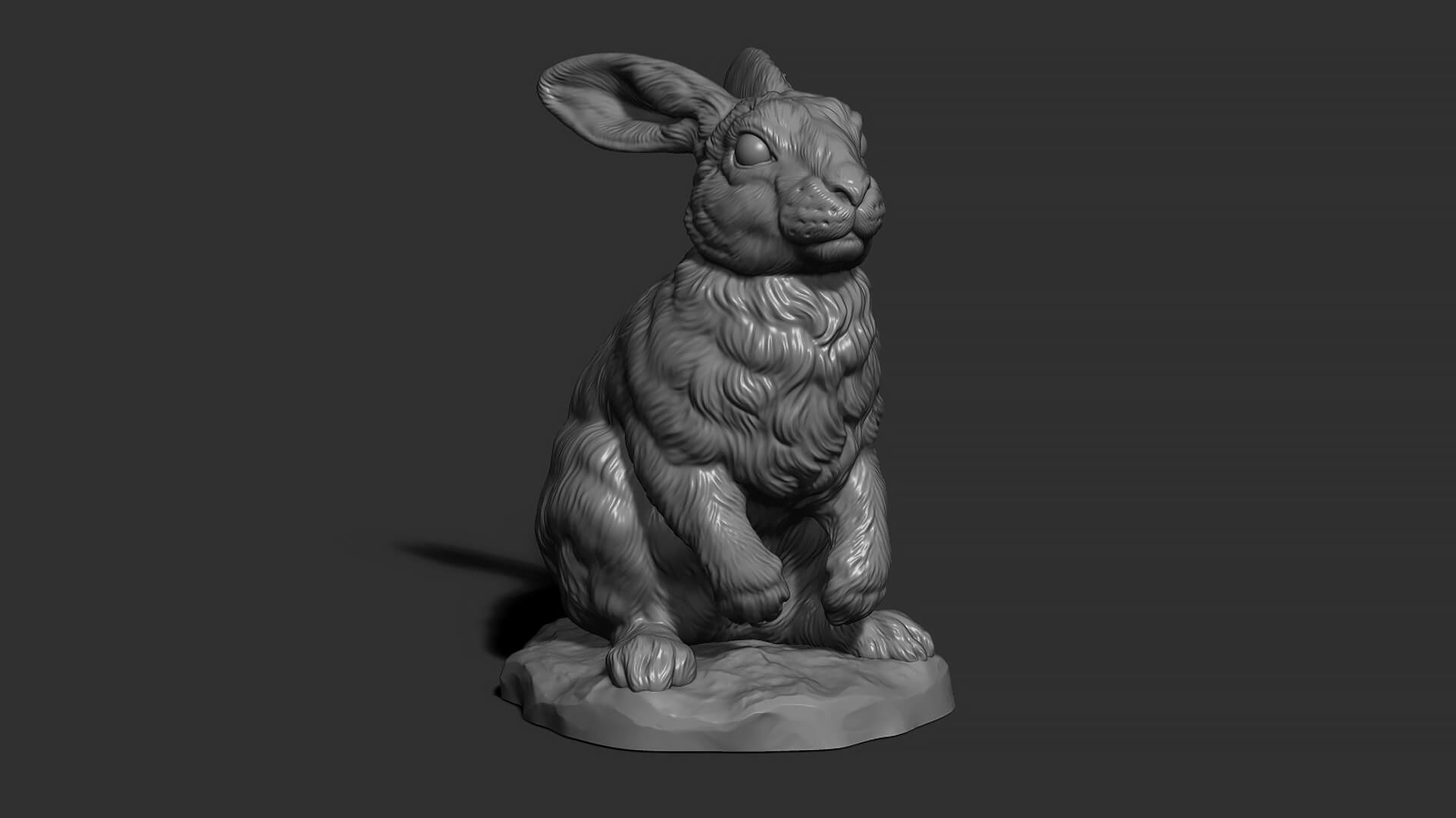 Rabbit Sitting - 3D Model by guninnik81