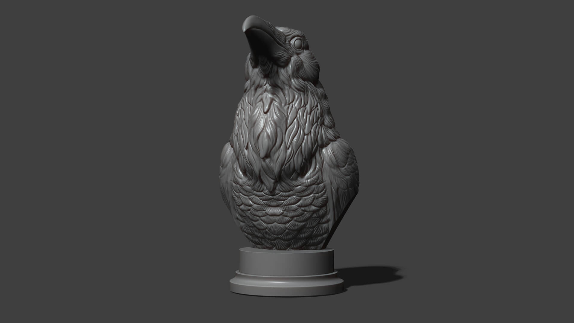 Raven Head Bust - 3D Model by guninnik81