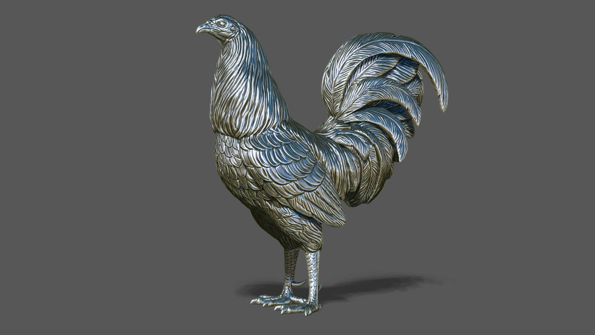 Rooster Fighting - 3D Model by guninnik81
