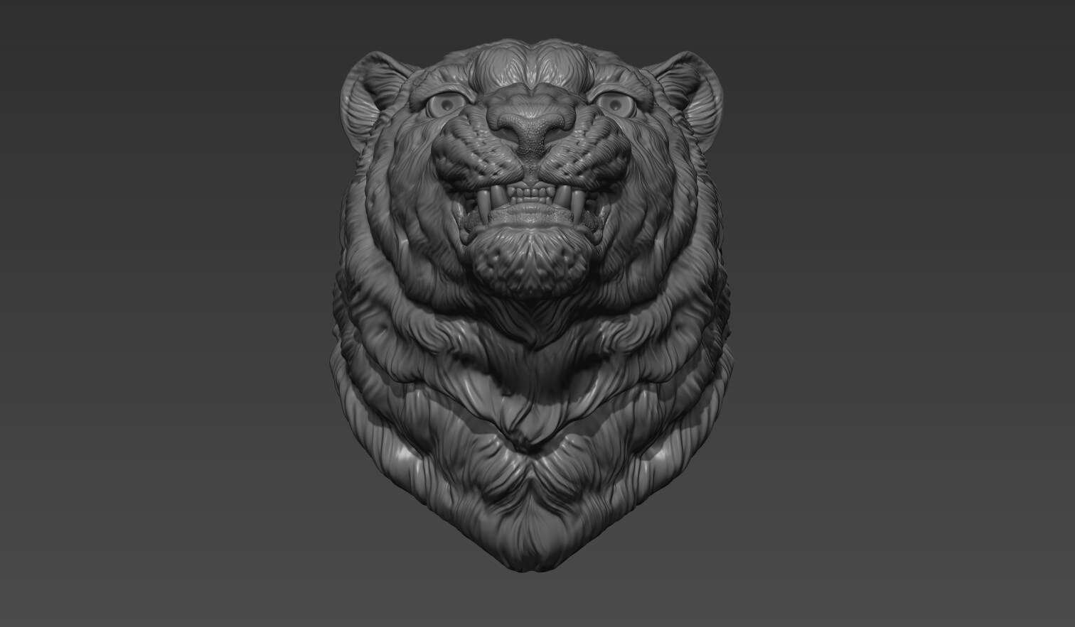 Snow Leopard Grin - 3D Model by guninnik81