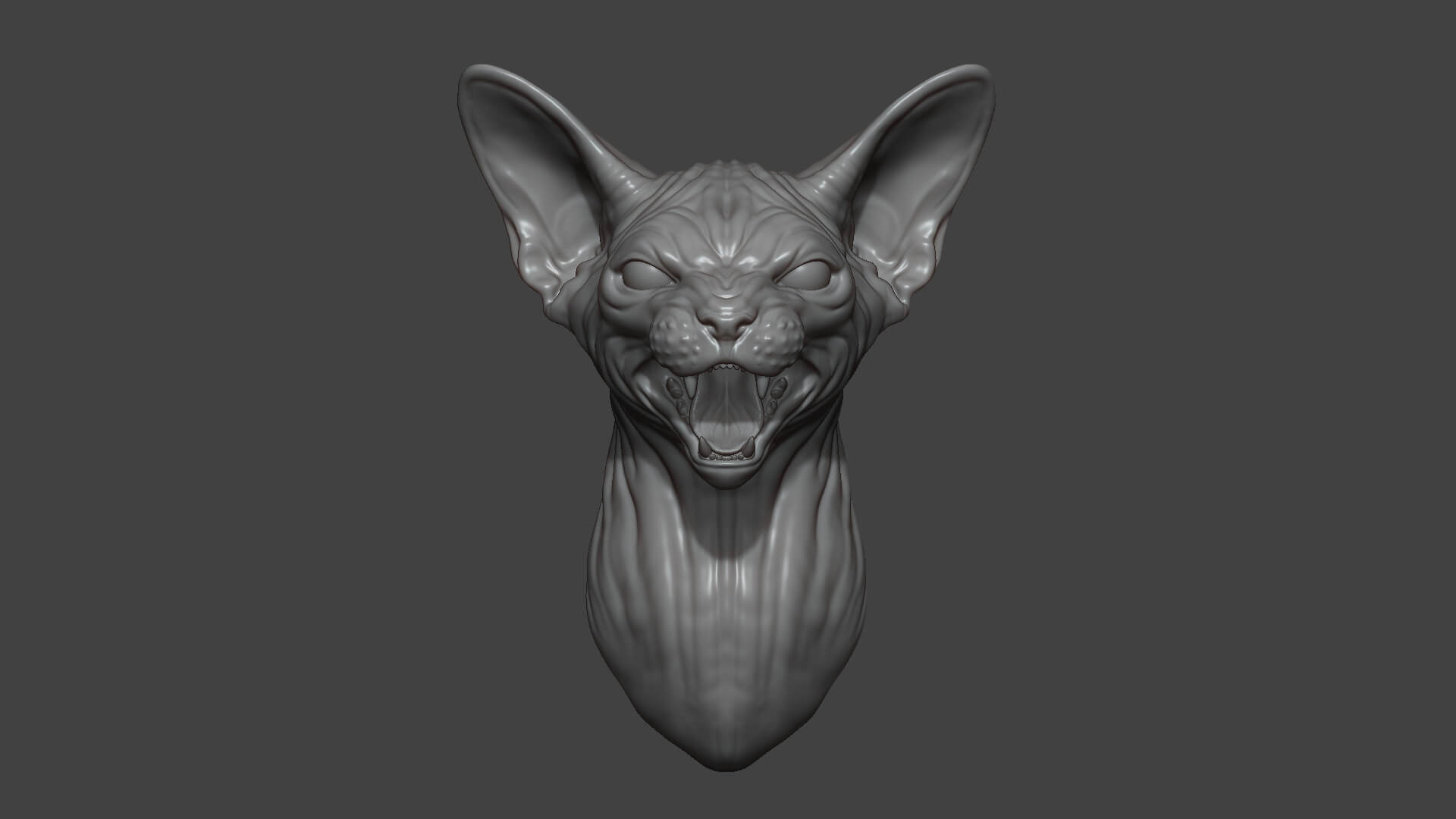 Sphinx Cat Grin - 3D Model by guninnik81