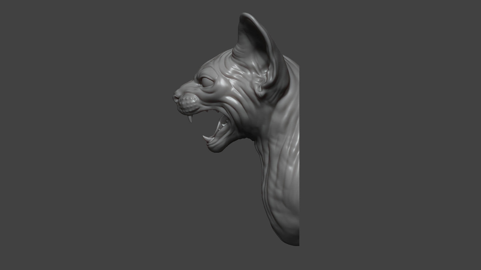 Sphinx Cat Grin - 3D Model by guninnik81