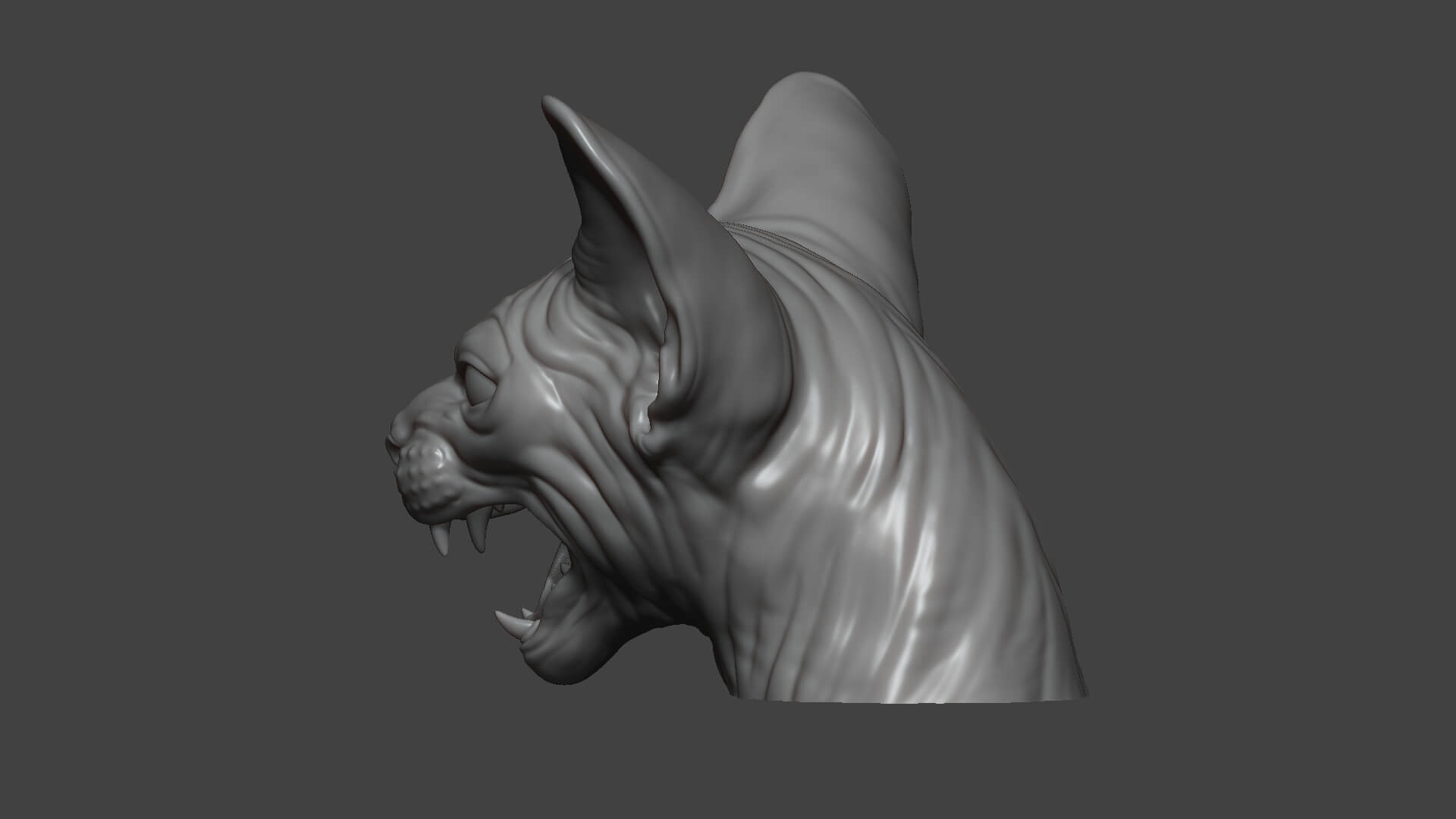 Sphinx Cat Grin - 3D Model by guninnik81