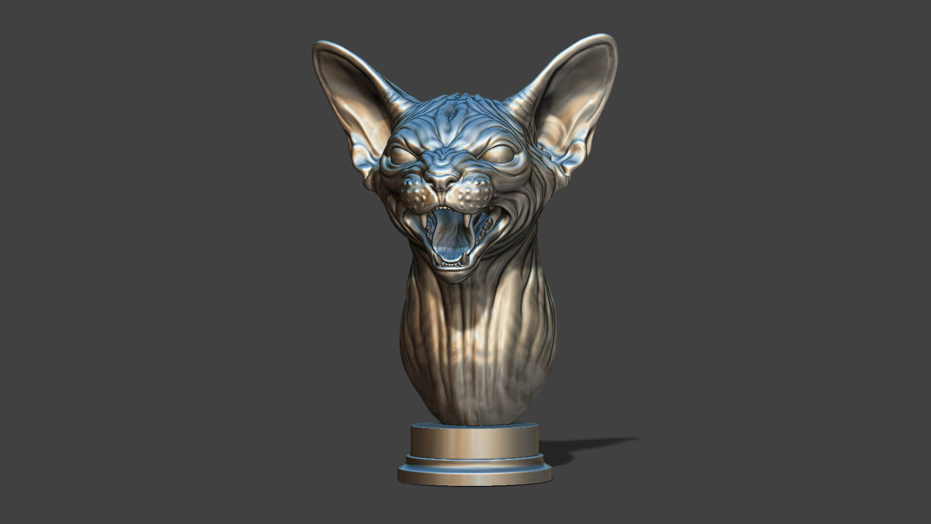 Sphinx Cat Grin - 3D Model by guninnik81