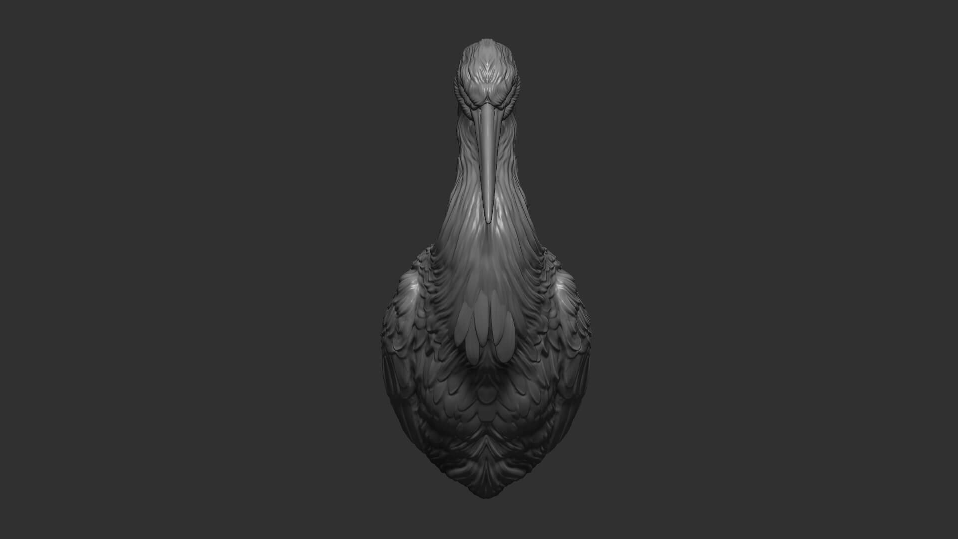 Stork Bust Bird - 3D Model by guninnik81