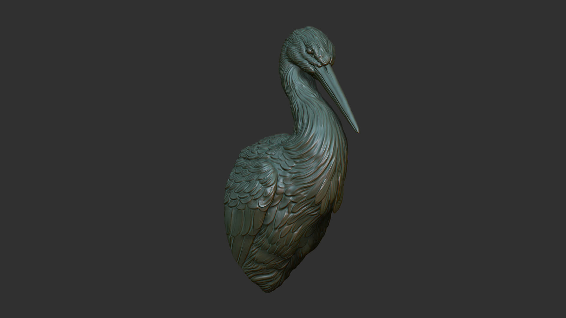 Stork Bust Bird - 3D Model by guninnik81