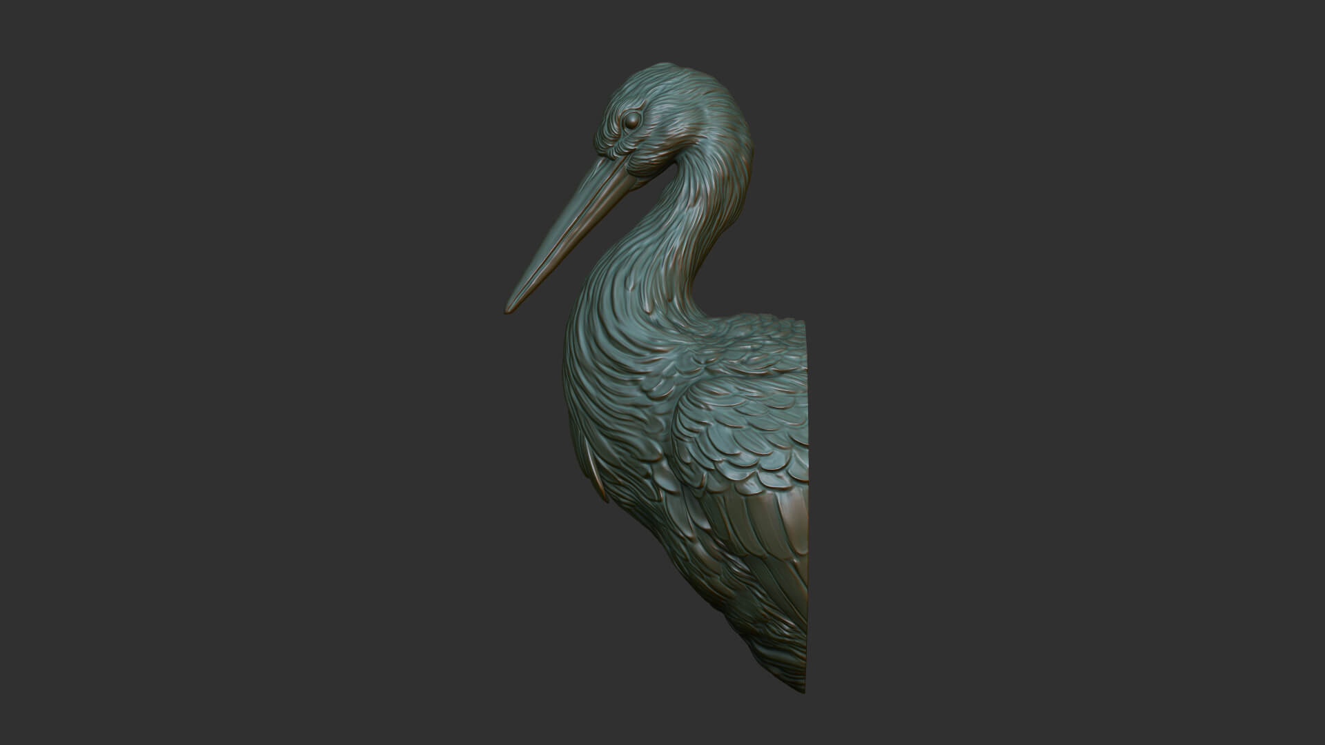 Stork Bust Bird - 3D Model by guninnik81