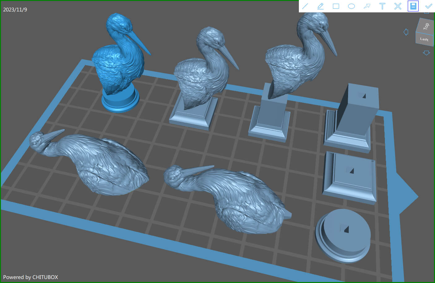 Stork Bust Bird - 3D Model by guninnik81