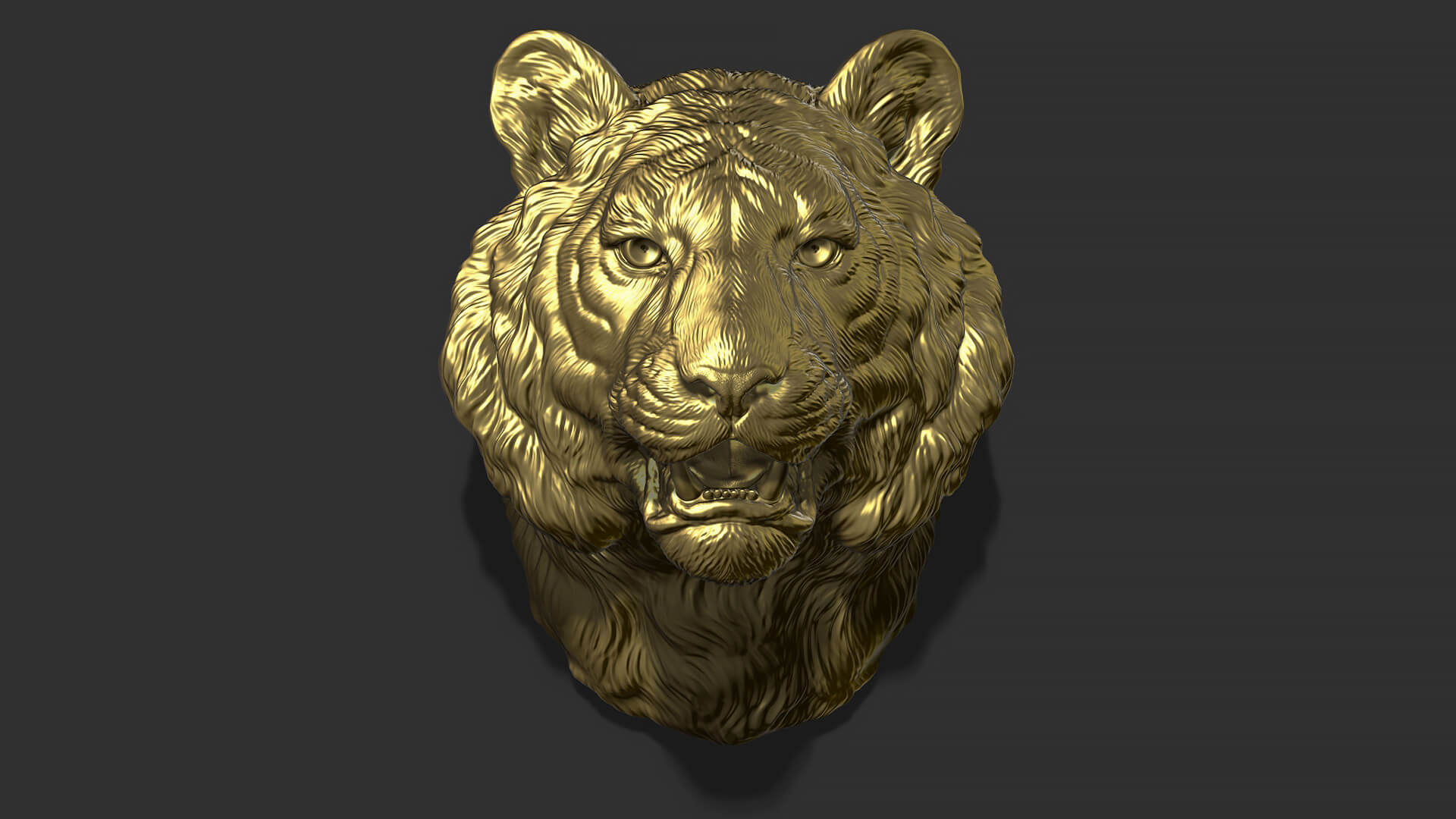 Tiger Bust - 3D Model by guninnik81