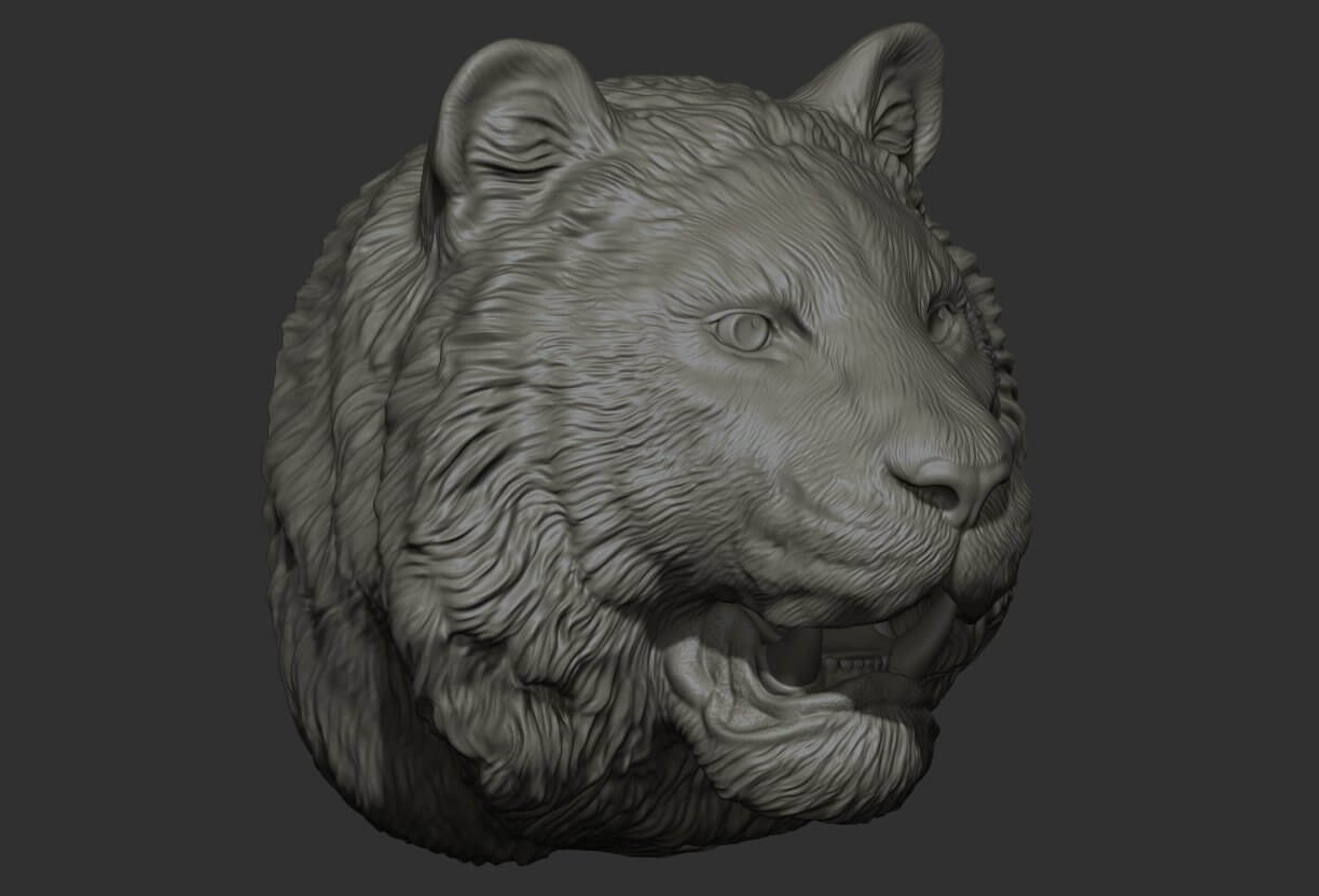 Tiger Head - 3D Model by guninnik81