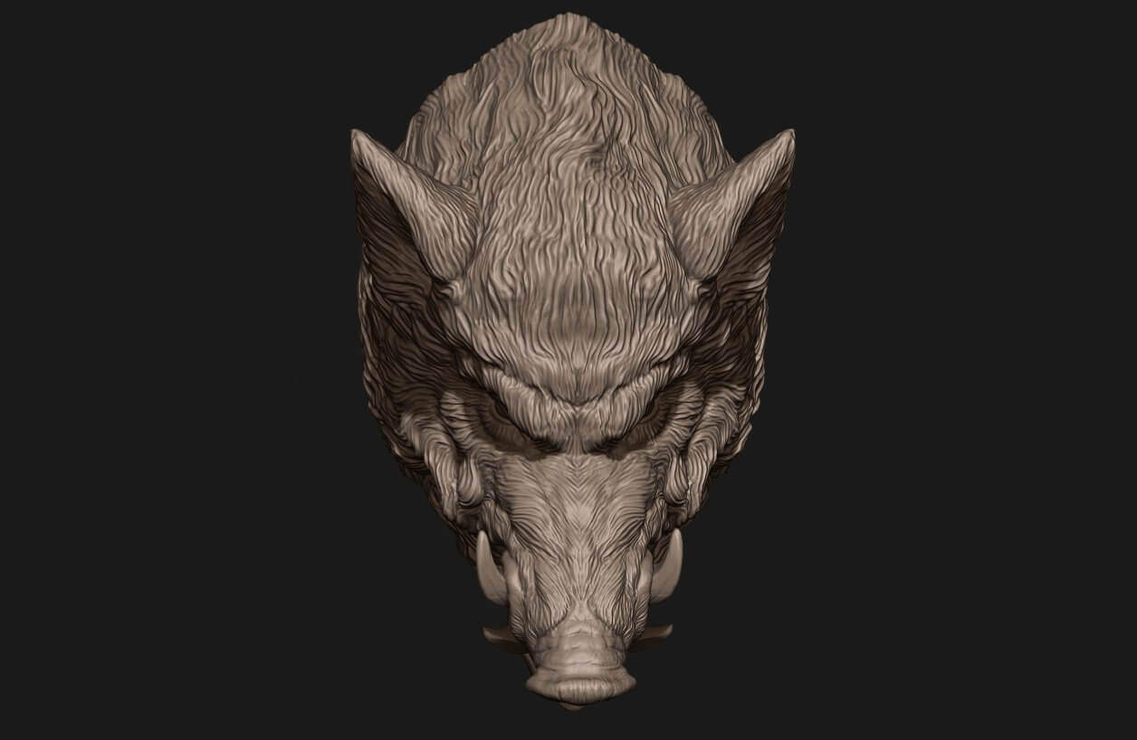 Wild Boar Hog - 3D Model by guninnik81
