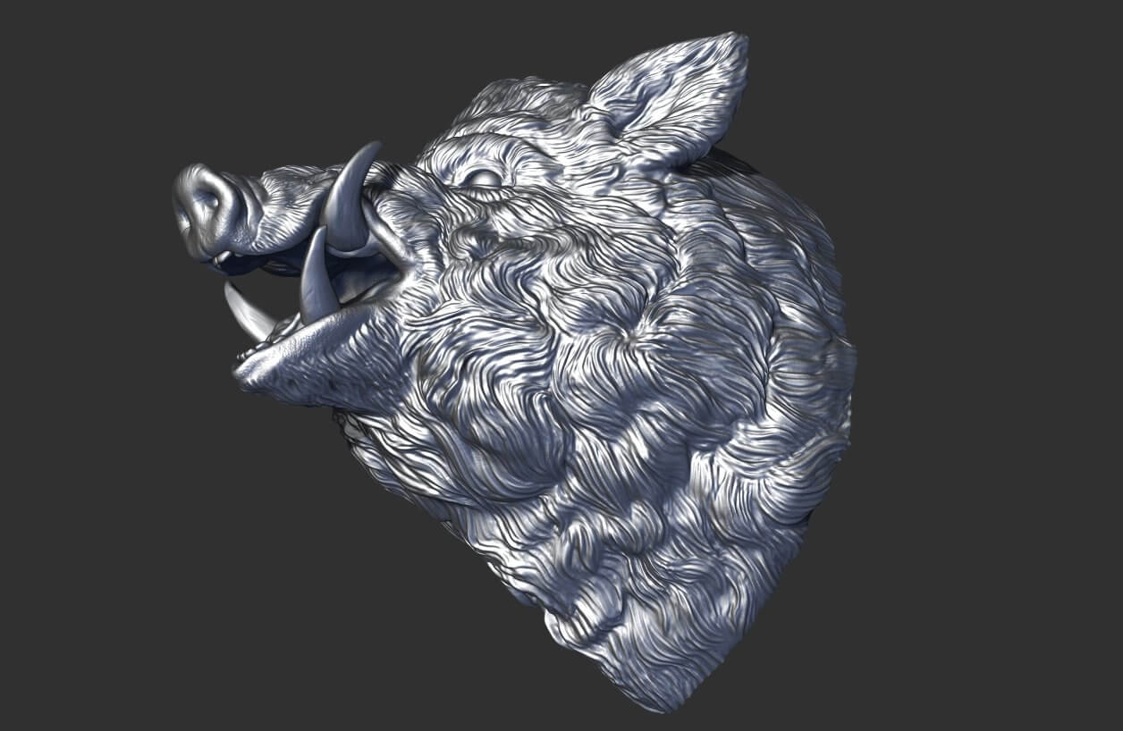 Wild Boar Hog - 3D Model by guninnik81