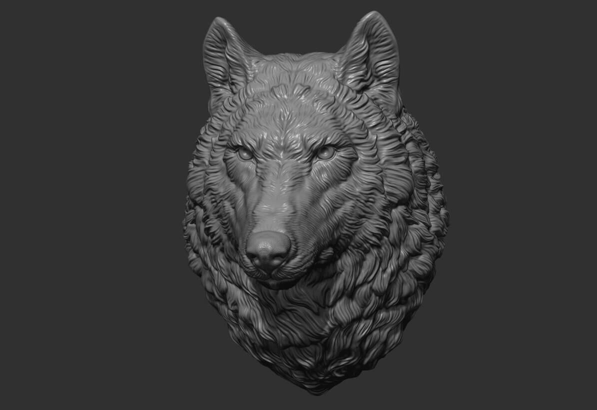 Wolf Head - 3D Model by guninnik81