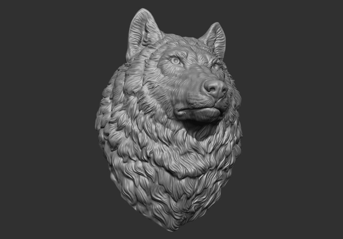 Wolf Head - 3D Model by guninnik81