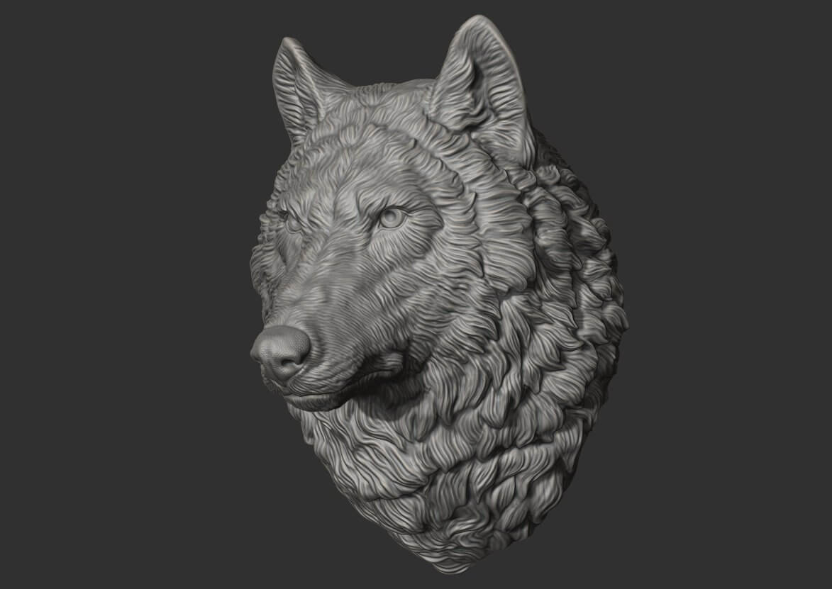 Wolf Head - 3D Model by guninnik81