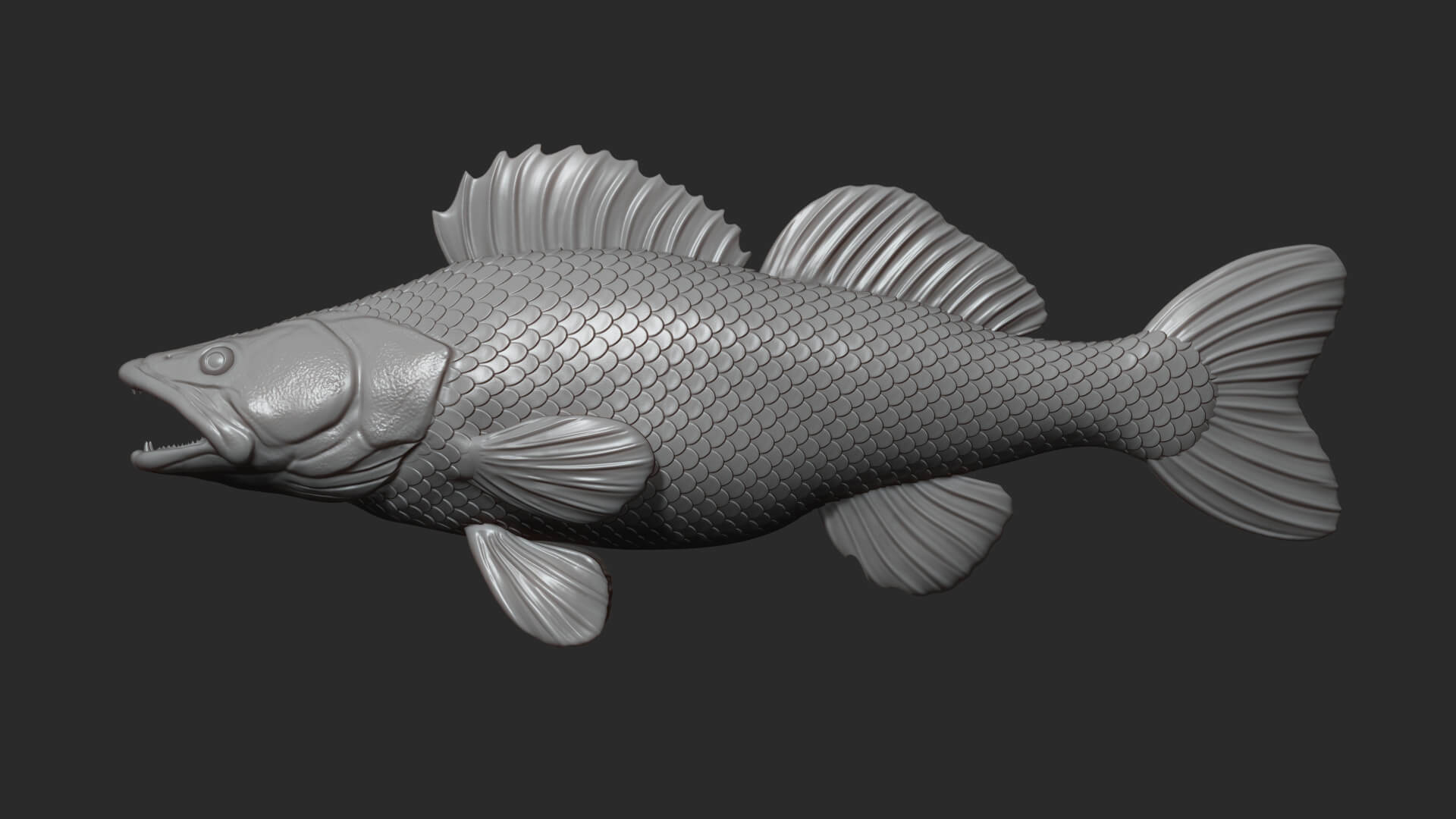 Zander on The Base - 3D Print Model by guninnik81