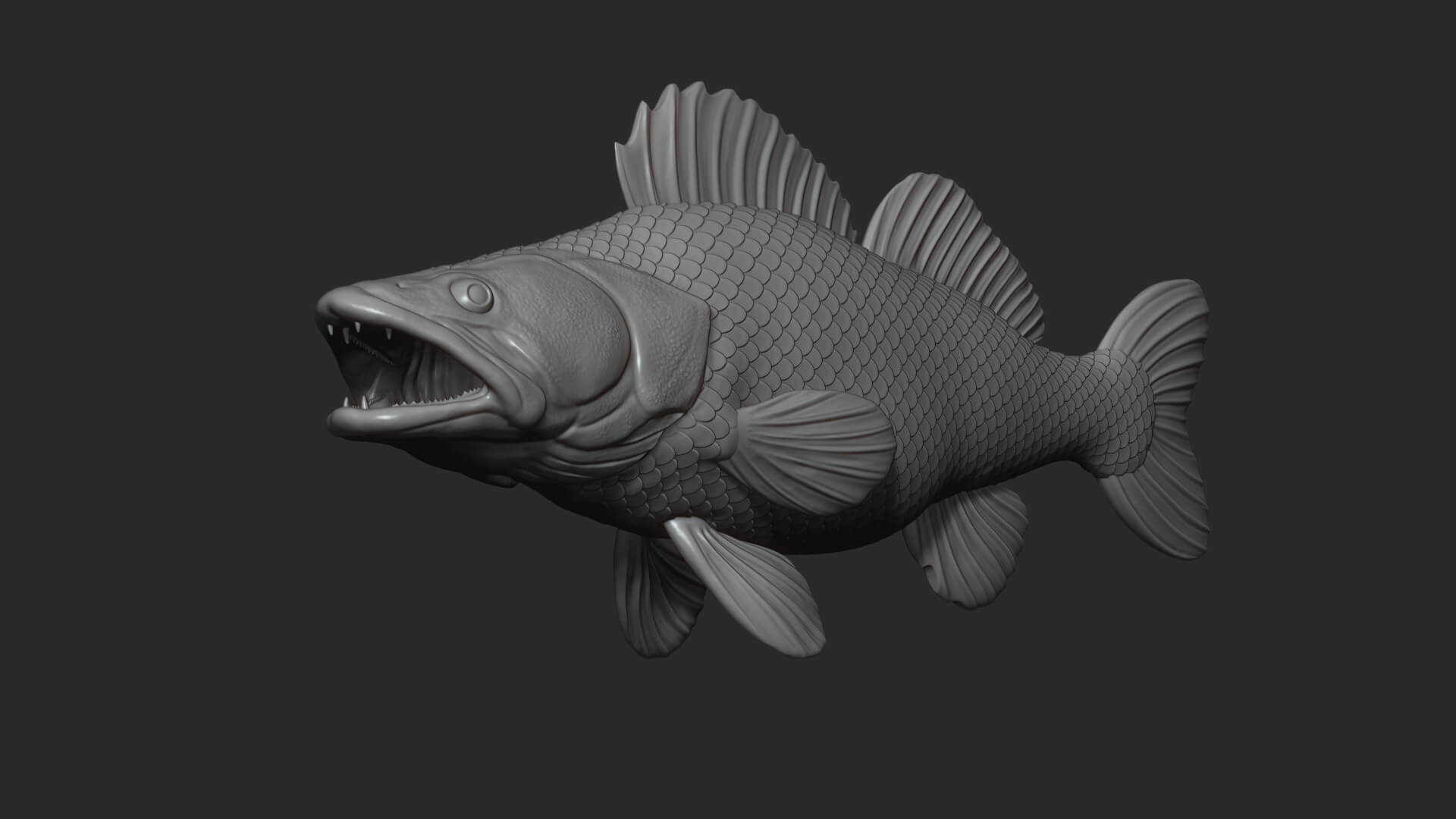 Zander on The Base - 3D Print Model by guninnik81