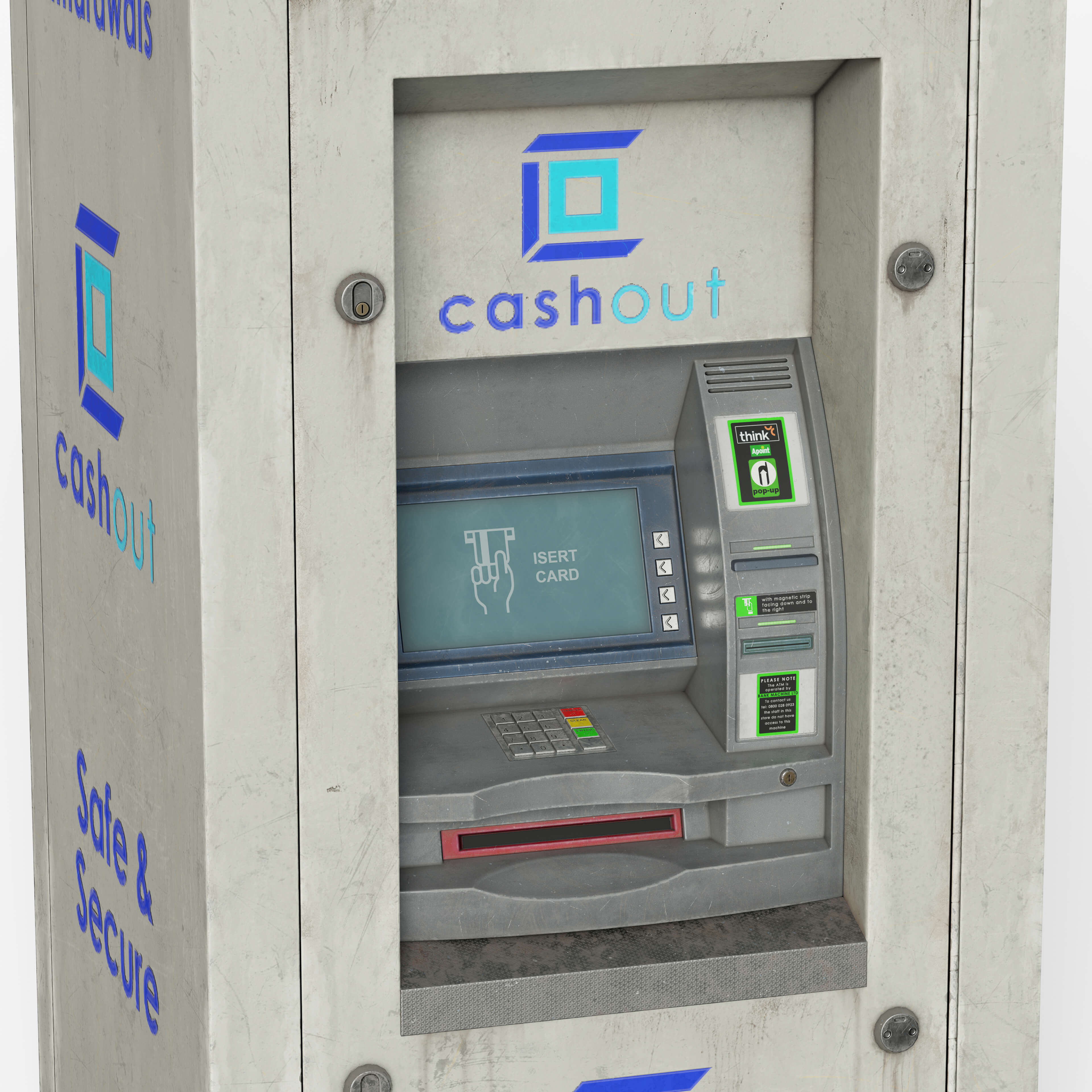 ATM Machine Outdoor Standing - 3D Model by GunsNTanks
